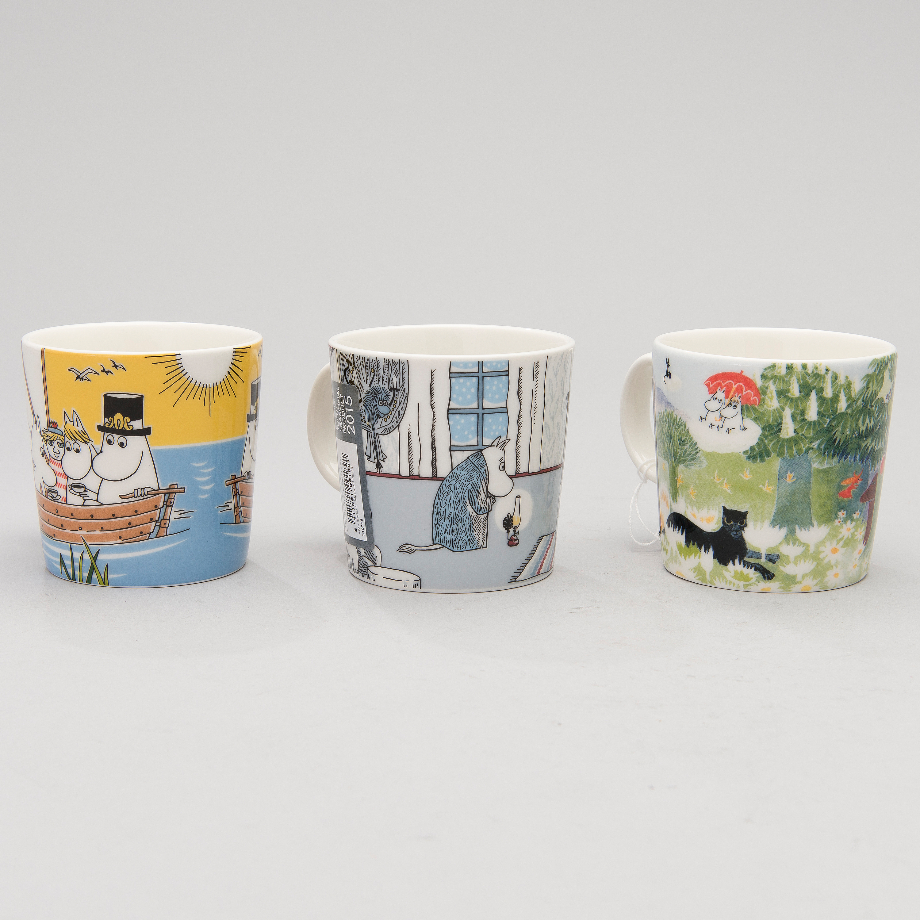 Six Moomin porcelain mugs, Moomin Characters, Arabia, 21st century ...