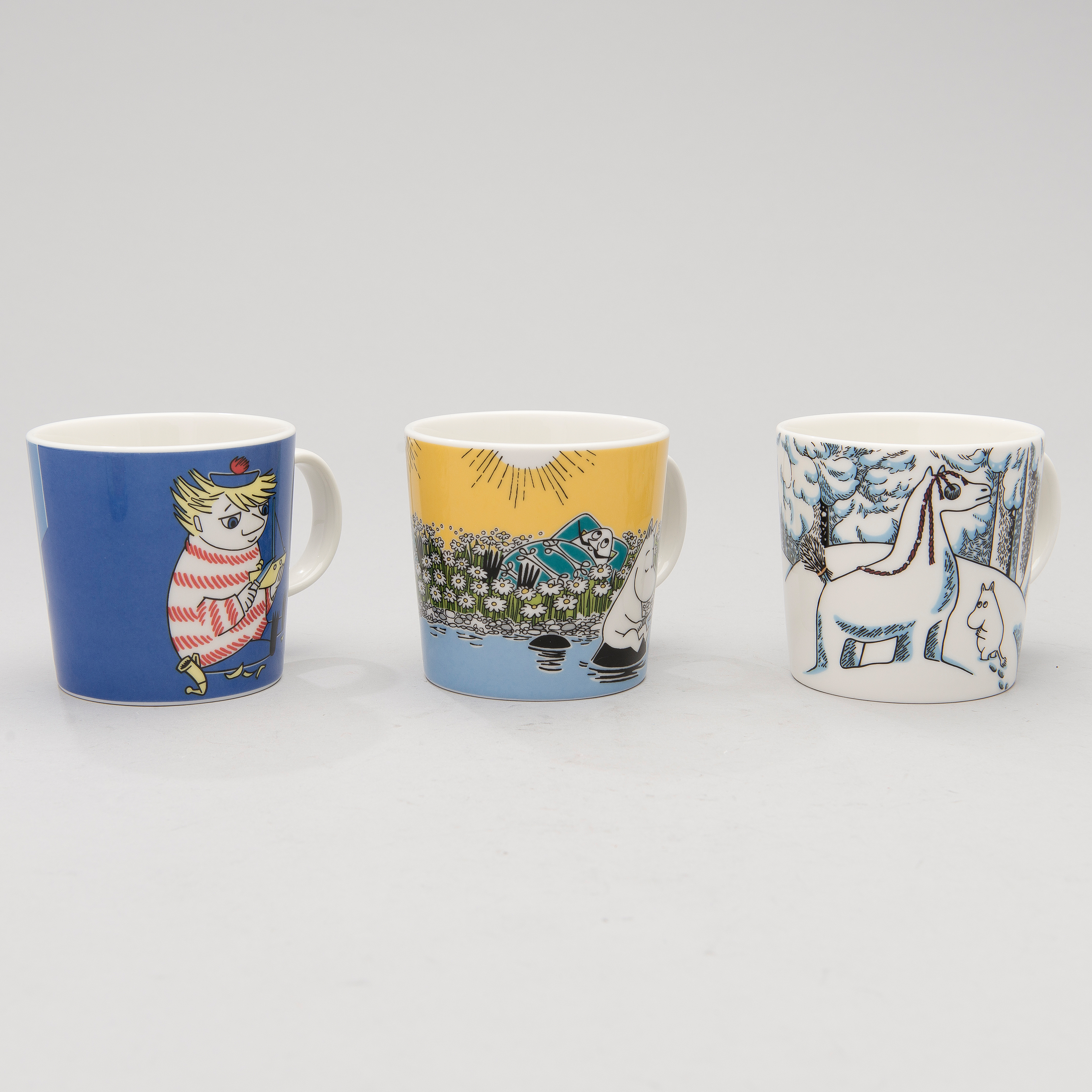 Six Moomin porcelain mugs, Moomin Characters, Arabia, 21st century ...