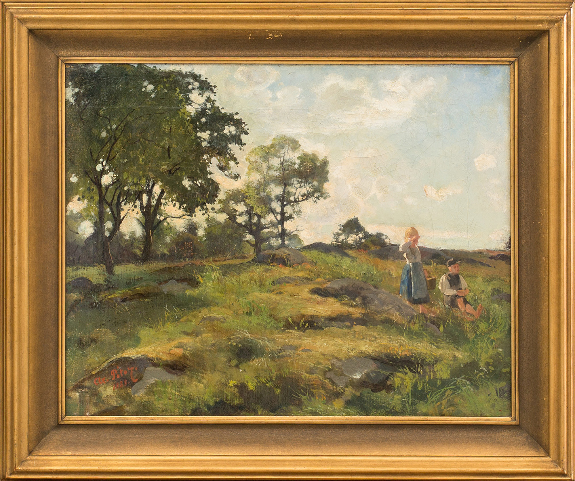 AXEL PETER, olja på duk signerad och daterad 1888. - Bukowskis