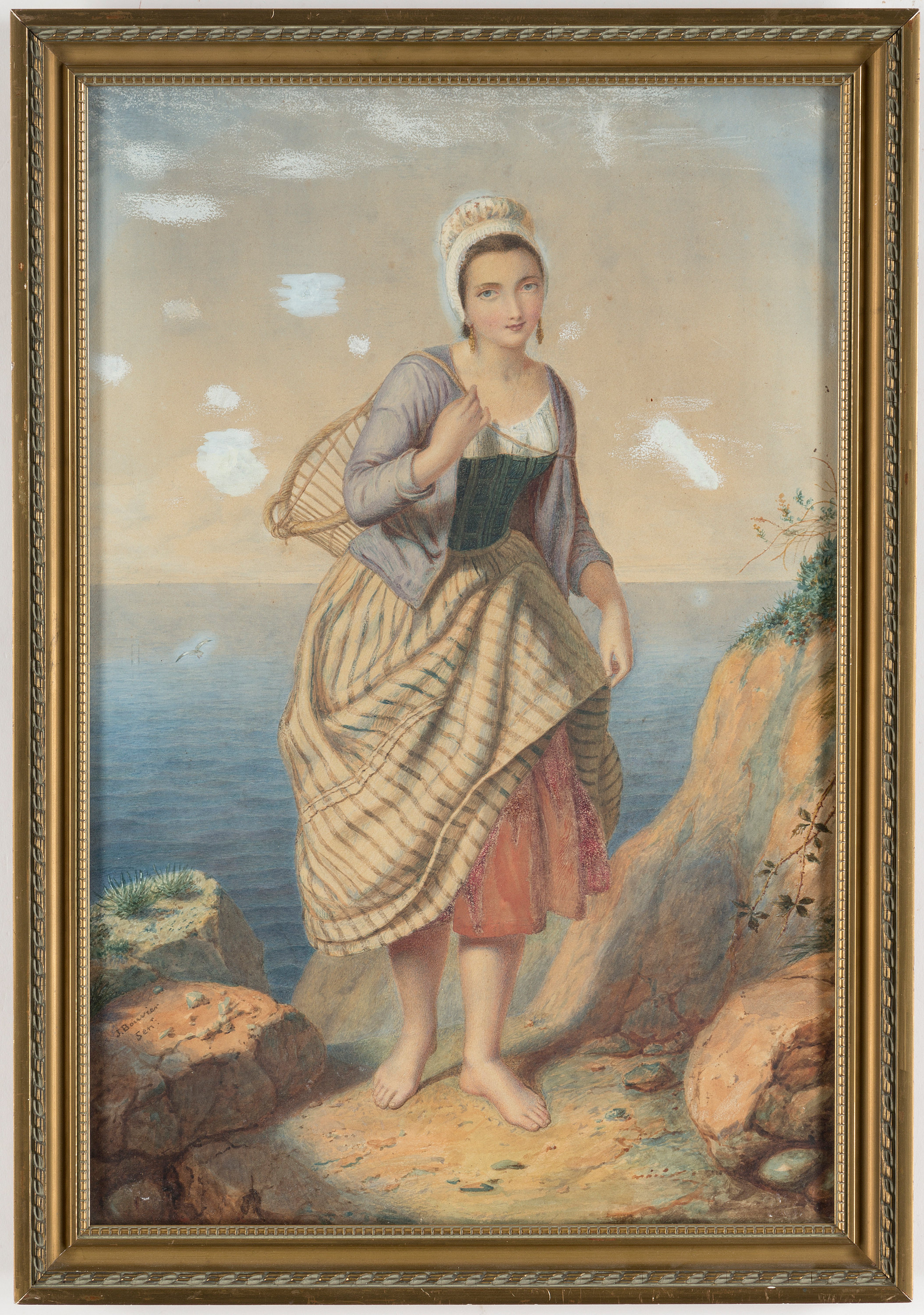 AUGUSTUS JULES BOUVIER, mixed media, signed. - Bukowskis