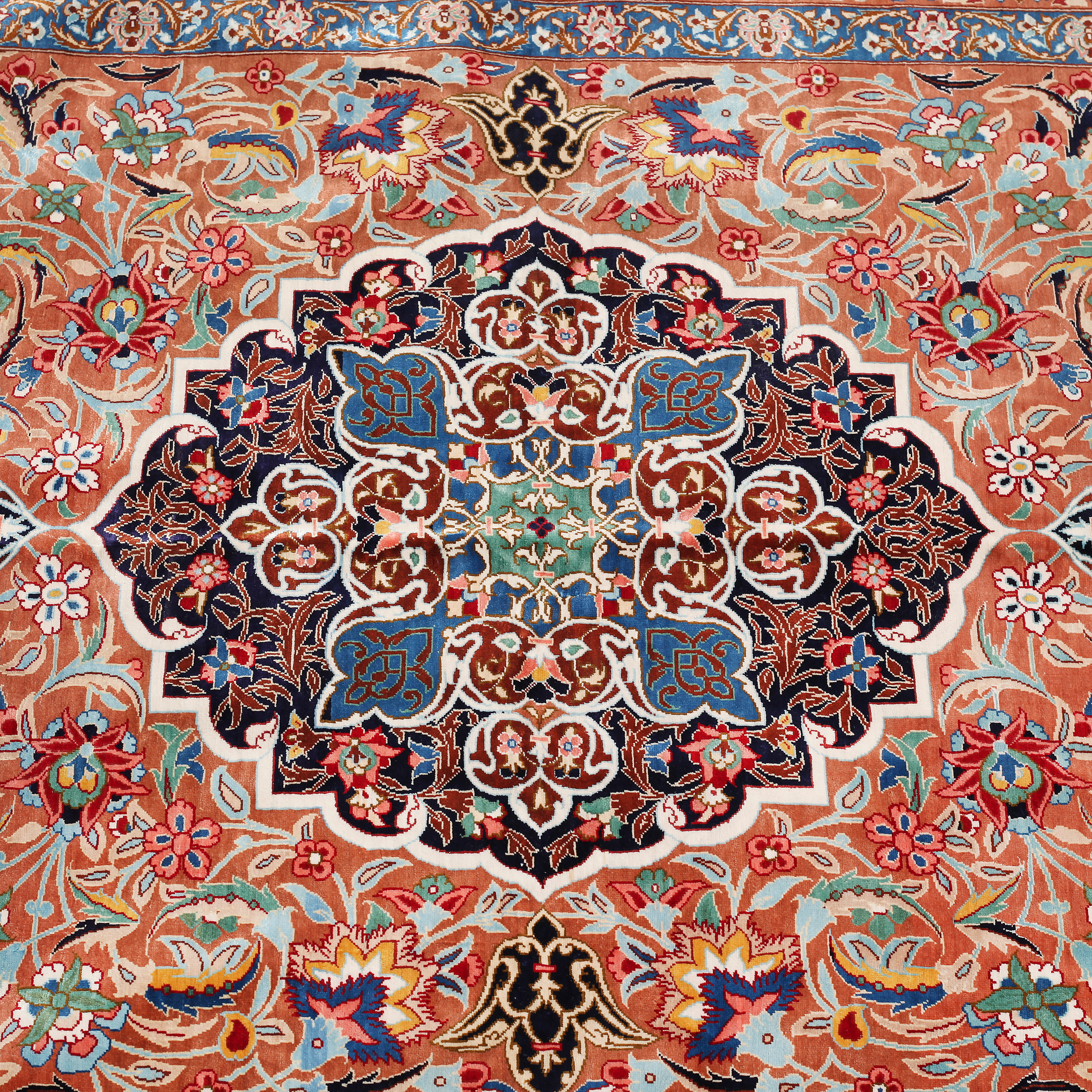 A Ghom rug, silk, signed, ca 144 x 102 cm. - Bukowskis