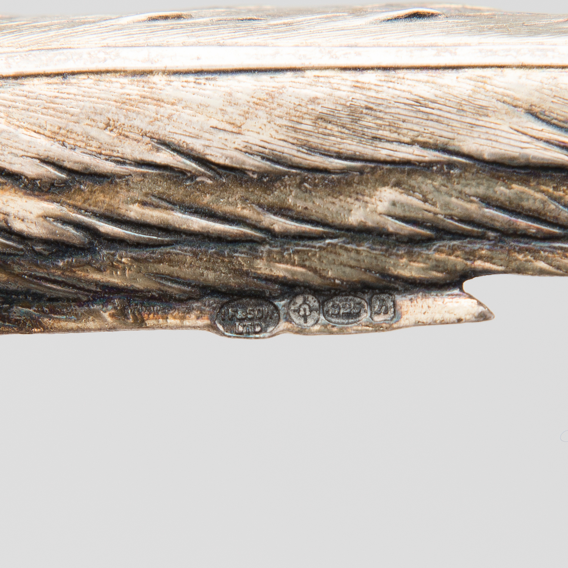 Two bird table decorations in silver, German and British hallmarks ...