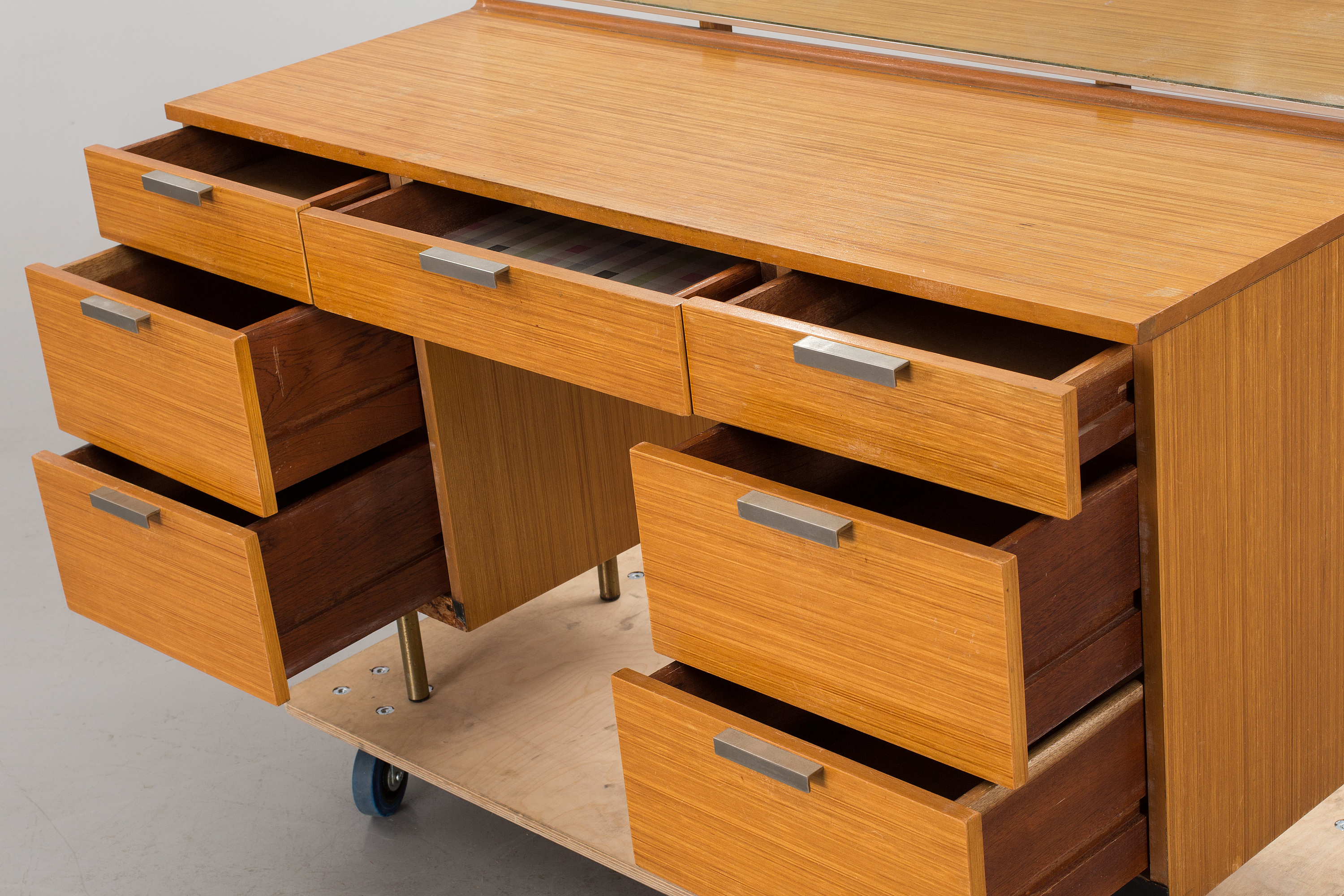A BUREAU WITH MIRROR BY STAG FURNITURE, second half of the 20th century ...