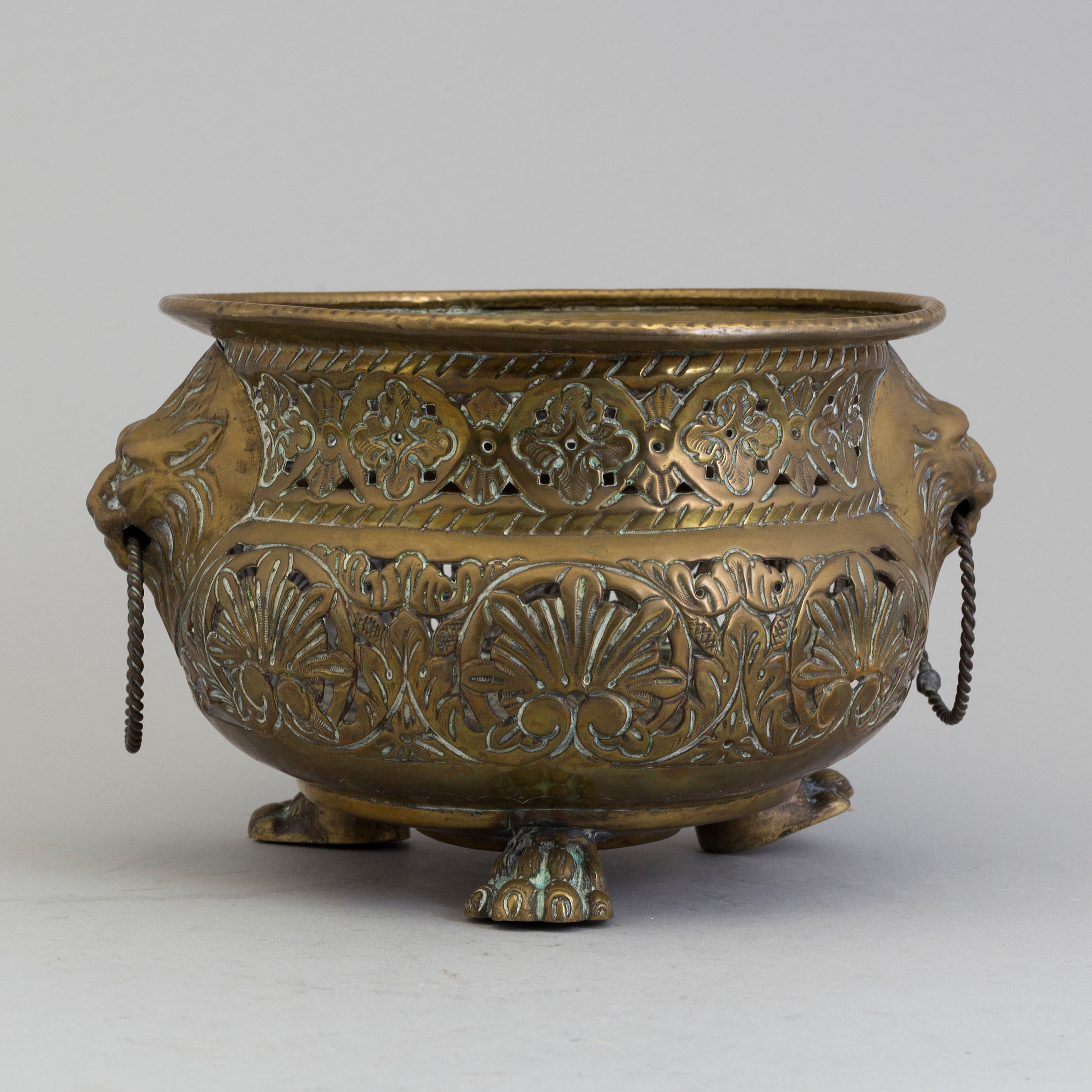 A 18th/19th century brass flower pot. - Bukowskis