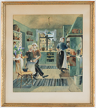 RUDOLF CARLBORG, Watercolour, signed R. Carlborg and dated 1946 ...