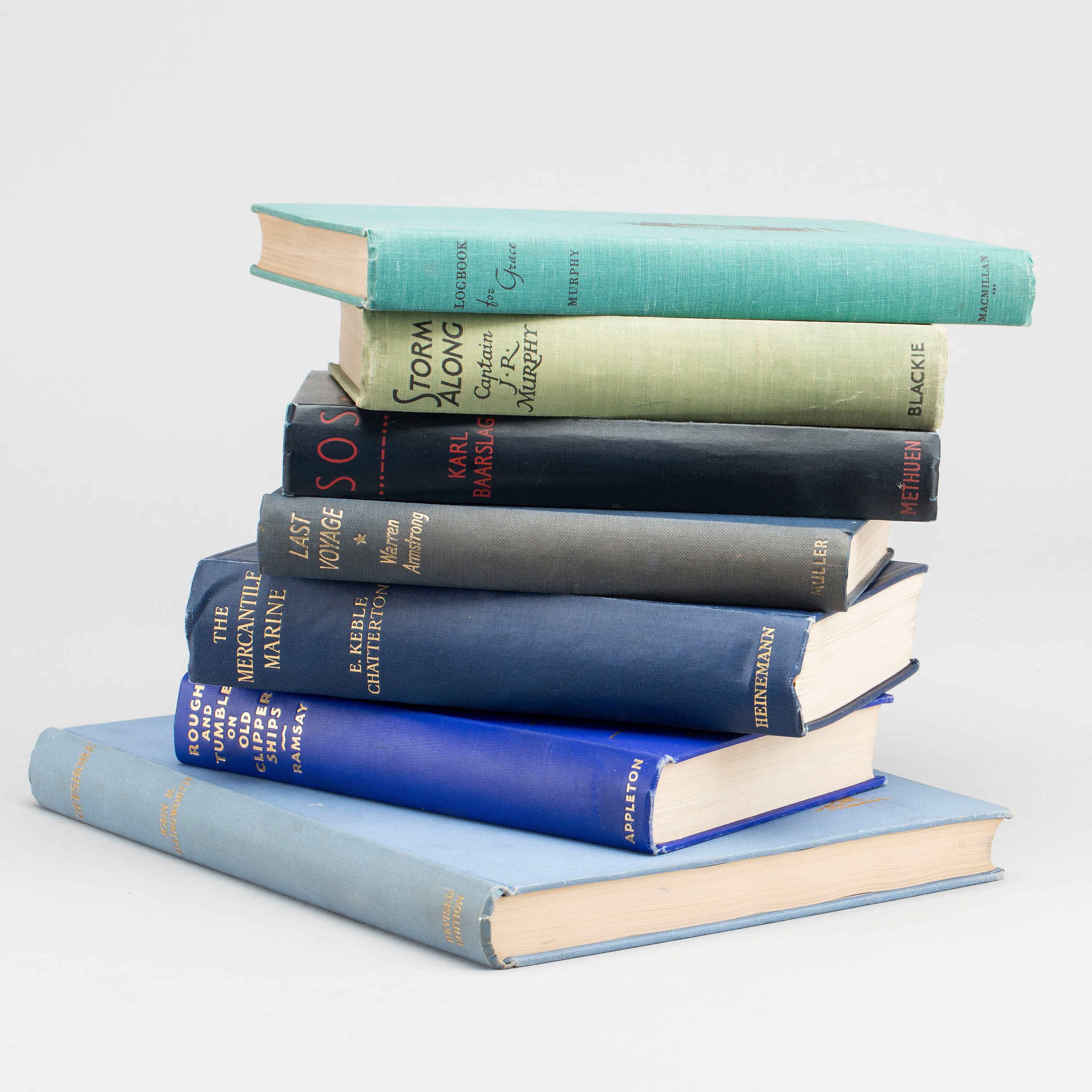 SEVEN ENGLISH SHIPPING BOOKS. - Bukowskis