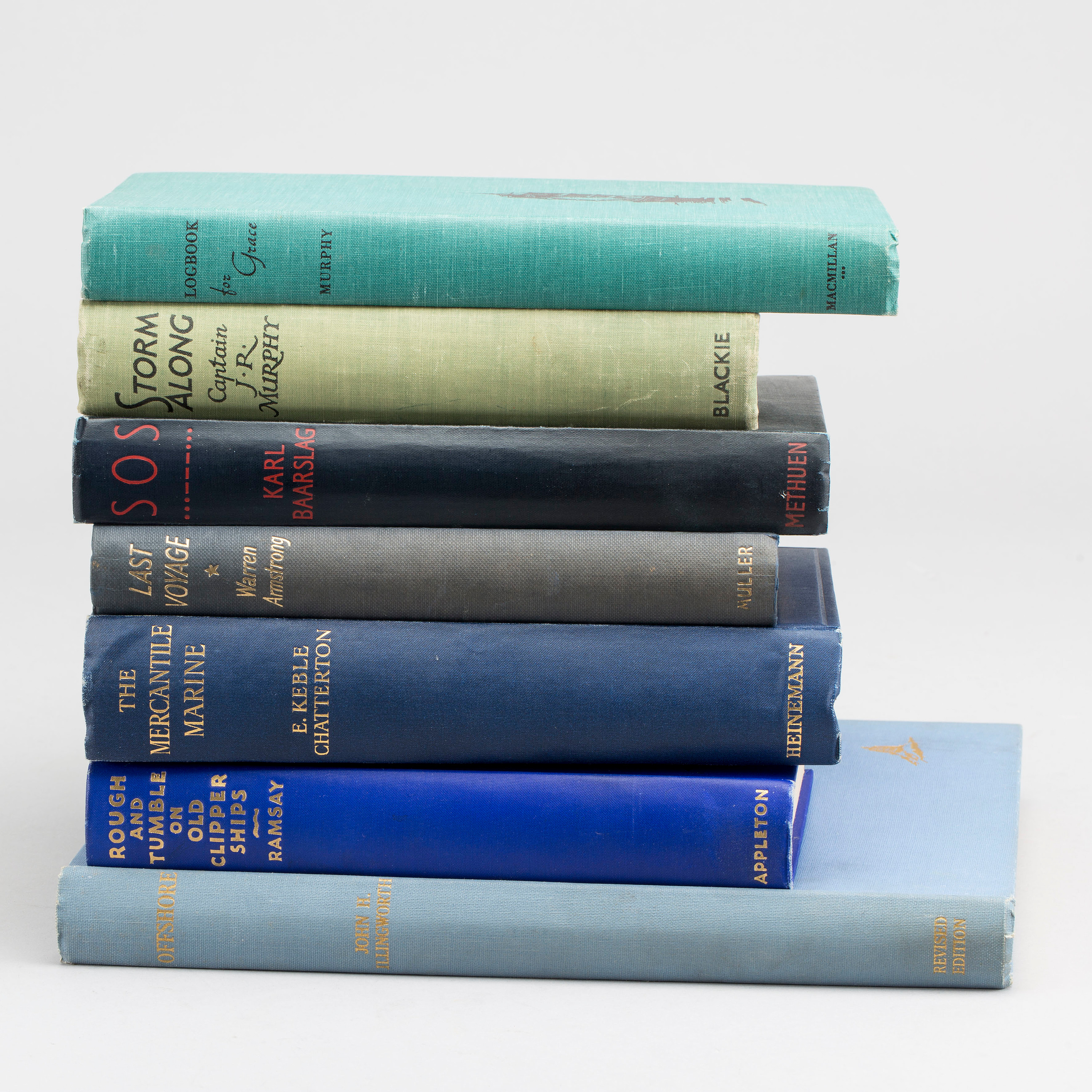 SEVEN ENGLISH SHIPPING BOOKS. - Bukowskis