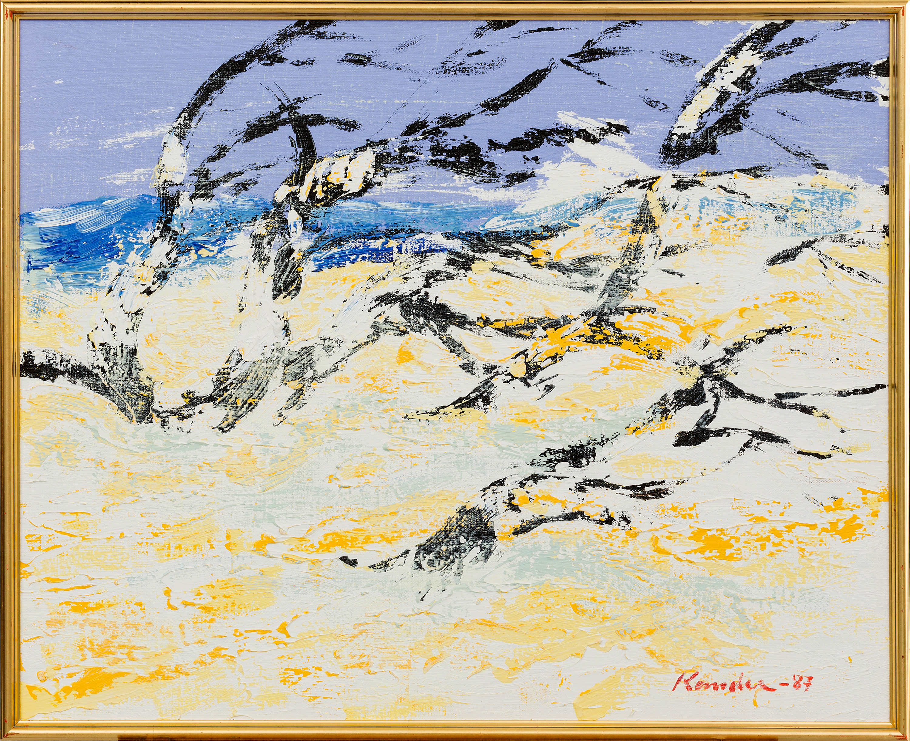 LEIF KANDER, oil on canvas, signed and dated-87, - Bukowskis