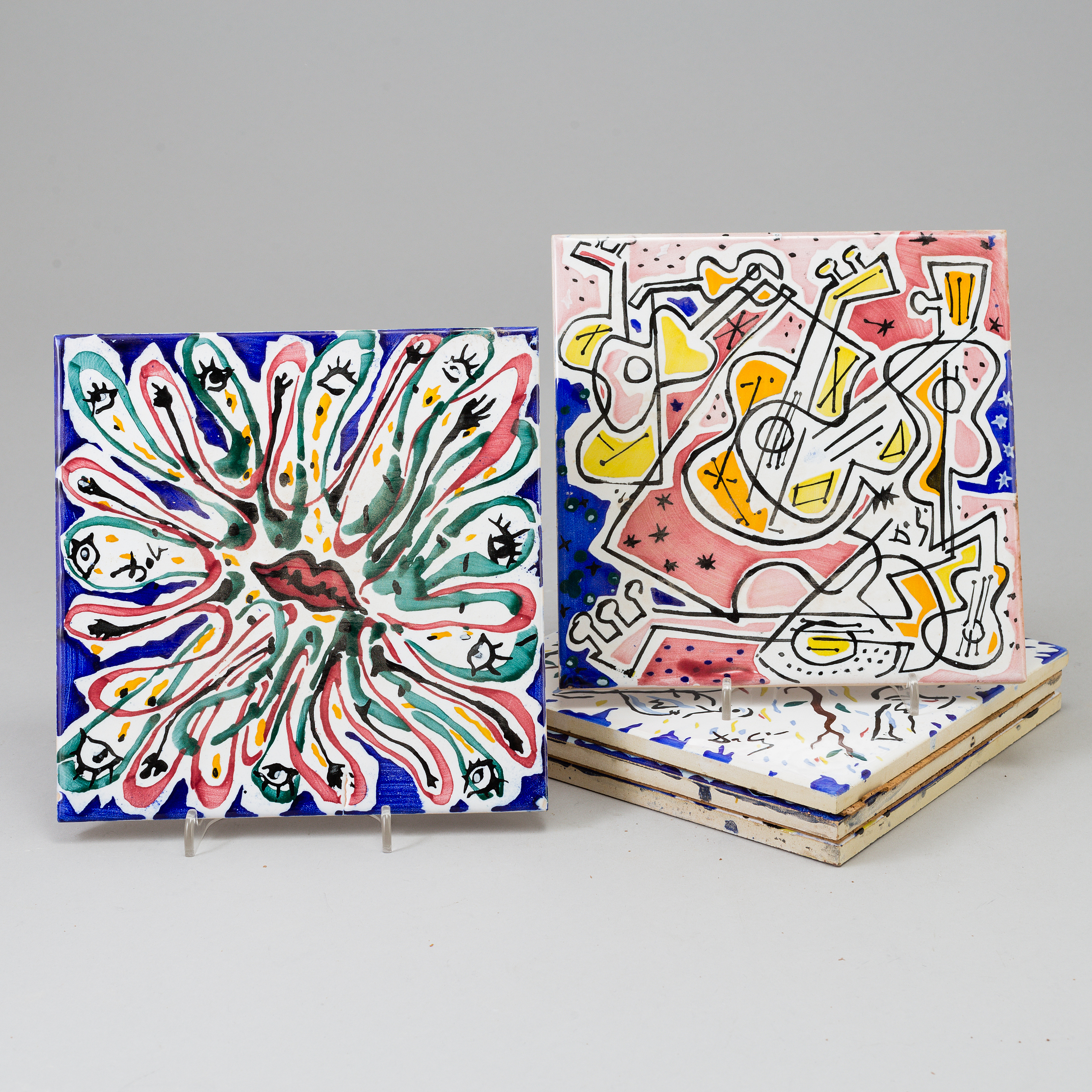 SALVADOR DALÍ, after. Six ceramic tiles, Spain. - Bukowskis