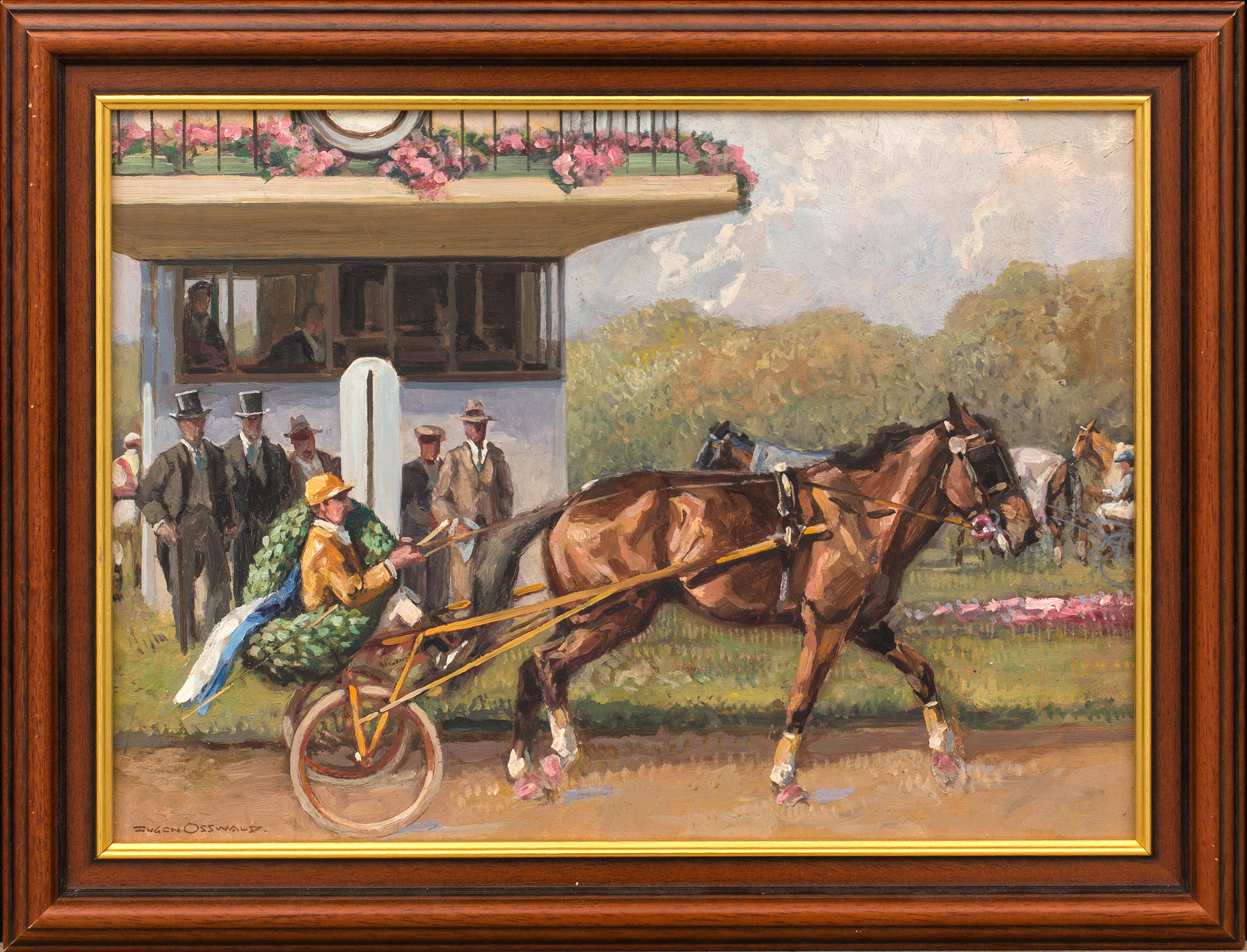 EUGEN OSSWALD, a signed oilpainting on board. - Bukowskis