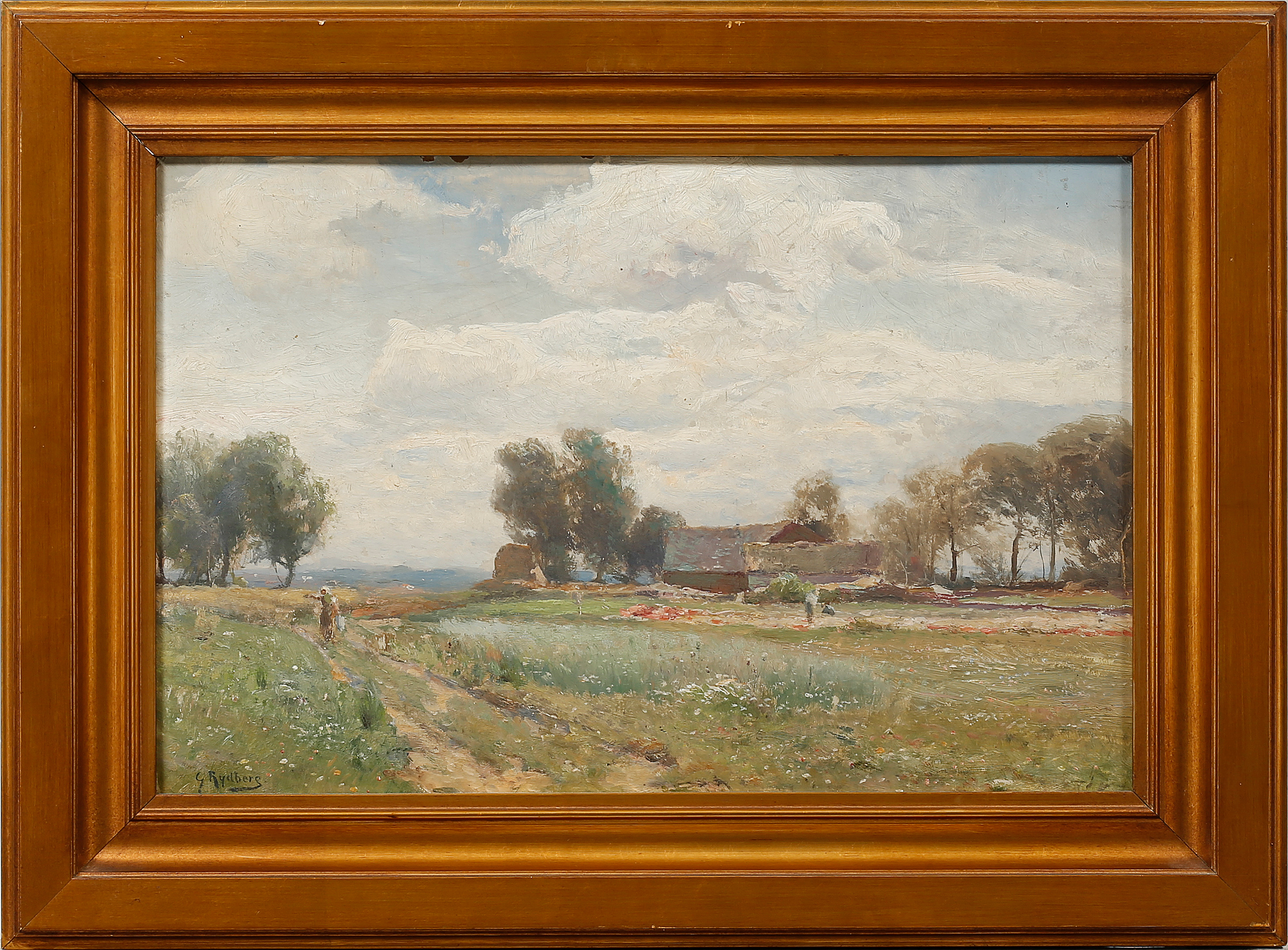 GUSTAF RYDBERG, olja på pannå, signerad. - Bukowskis