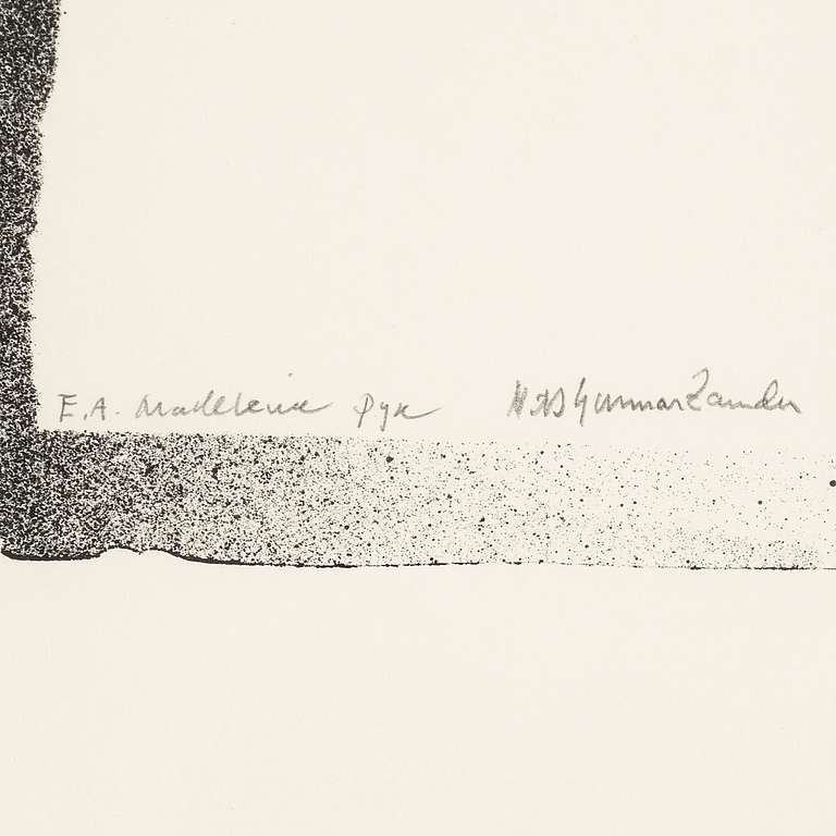 MADELEINE PYK & NILS GUNNAR ZANDER, litografi, signerad Madeleine Pyk ...