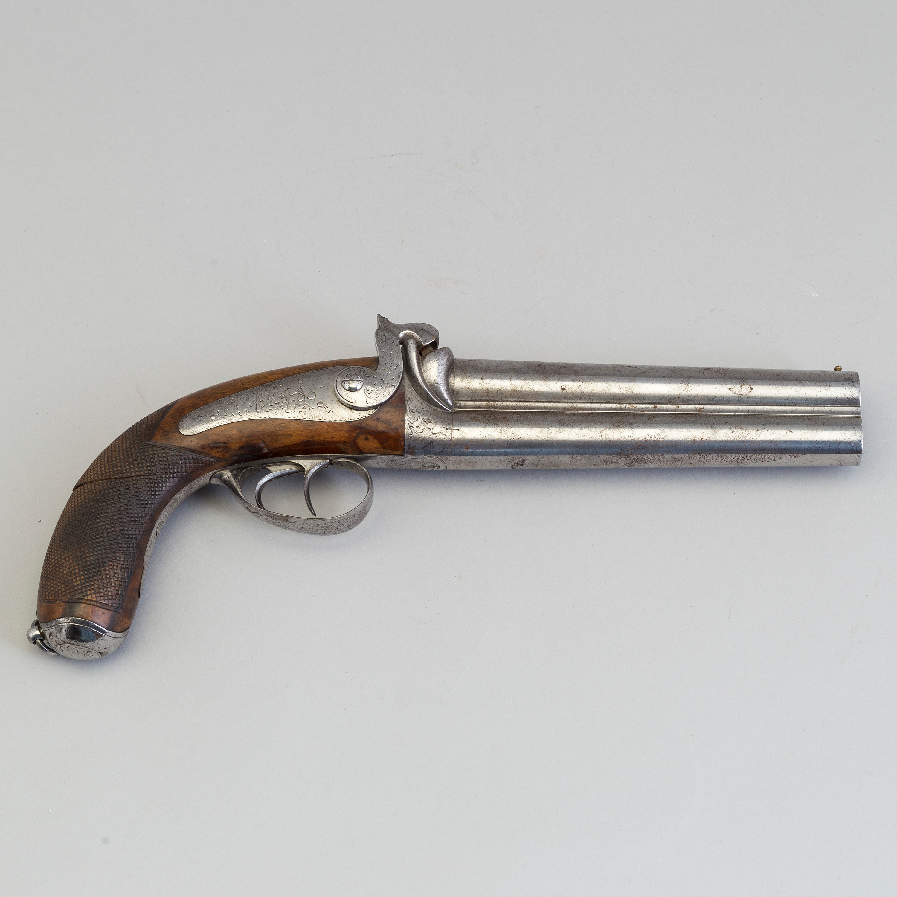 PERCUSSION LOCK PISTOL, Liege, Belgium, mid 19th century. - Bukowskis