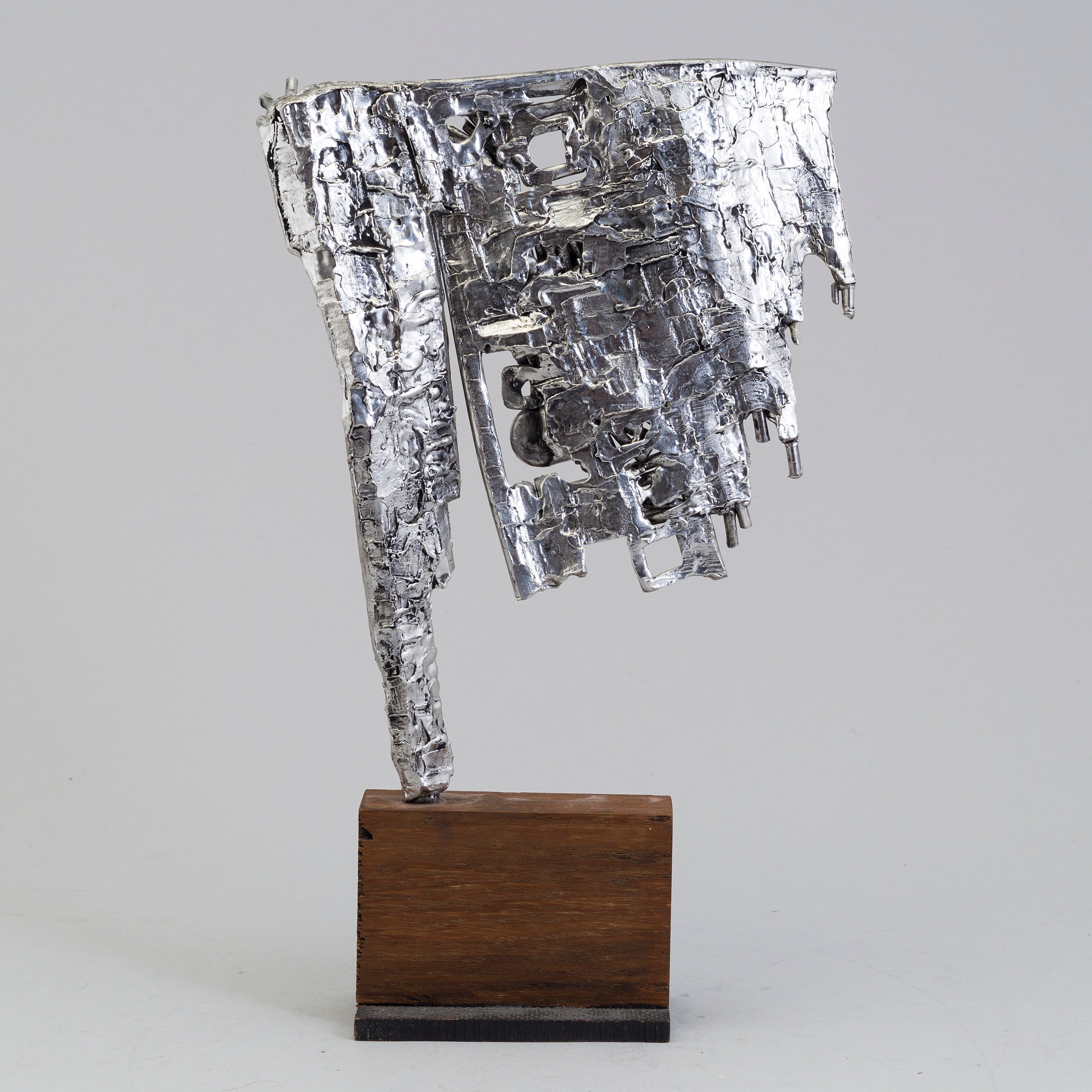 ÅKE LAGERBERG, Skulptur, försilvrad metall, signerad och daterad 1980 ...