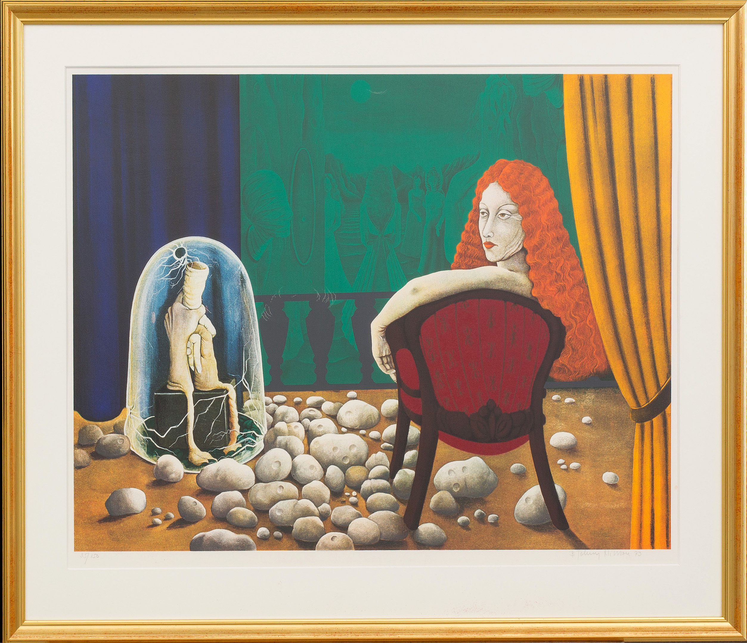 BERT JOHNNY NILSSON, lithograph in colours, signed and numbered 35/150 ...