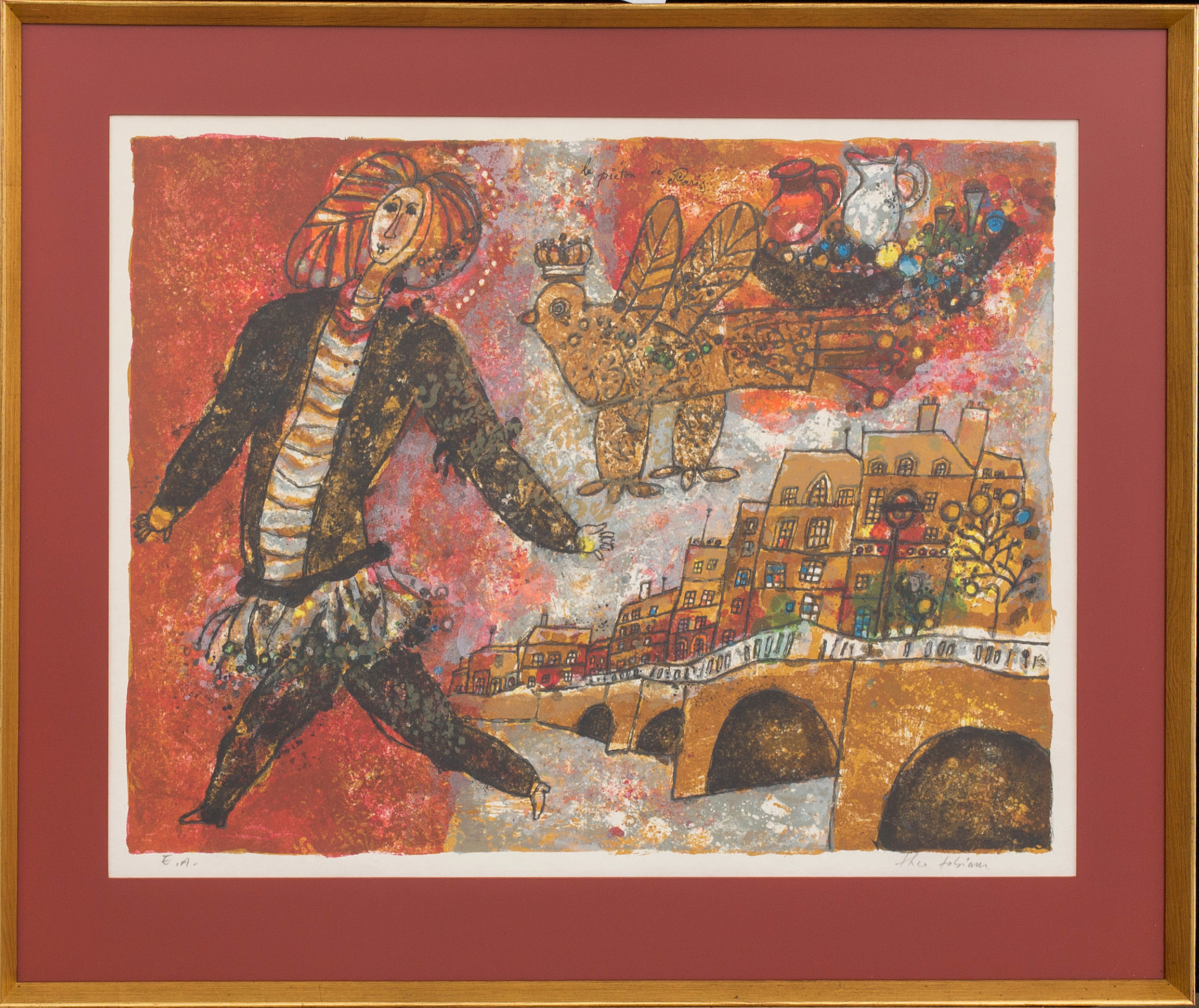 THEO TOBIASSE, lithograph in colours, signed and numbered E.A. - Bukowskis