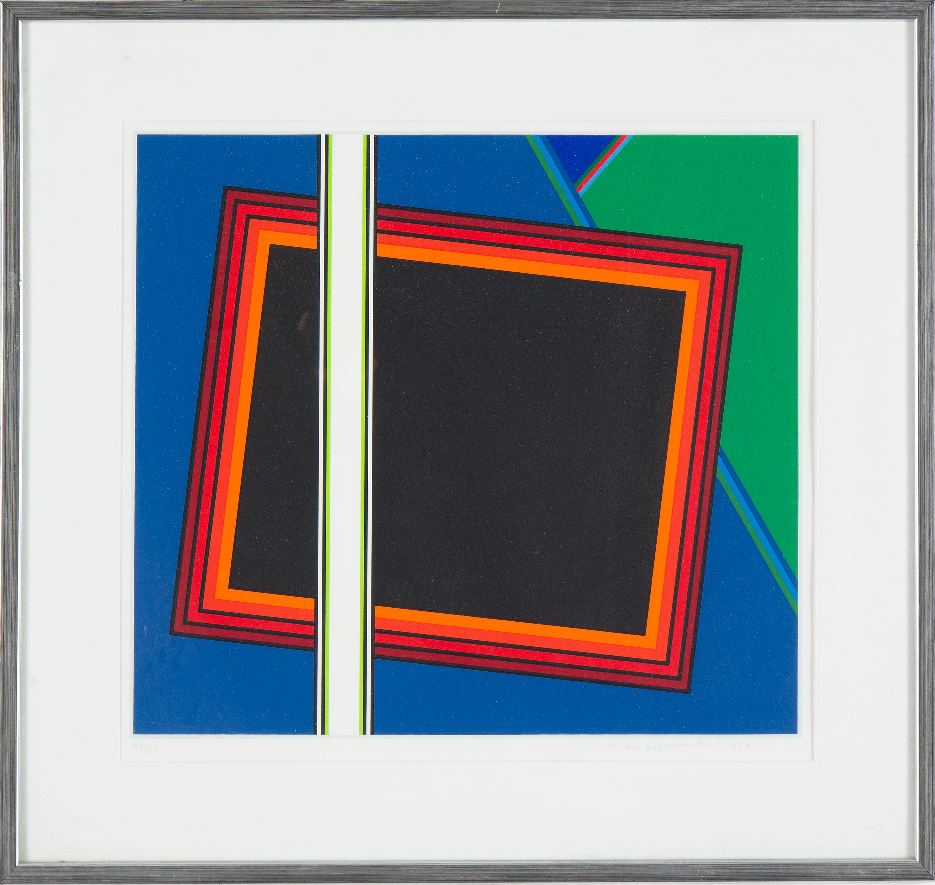 PETER FREUDENTHAL, färglitografier, 2 st, signerade, daterade 1987 och ...