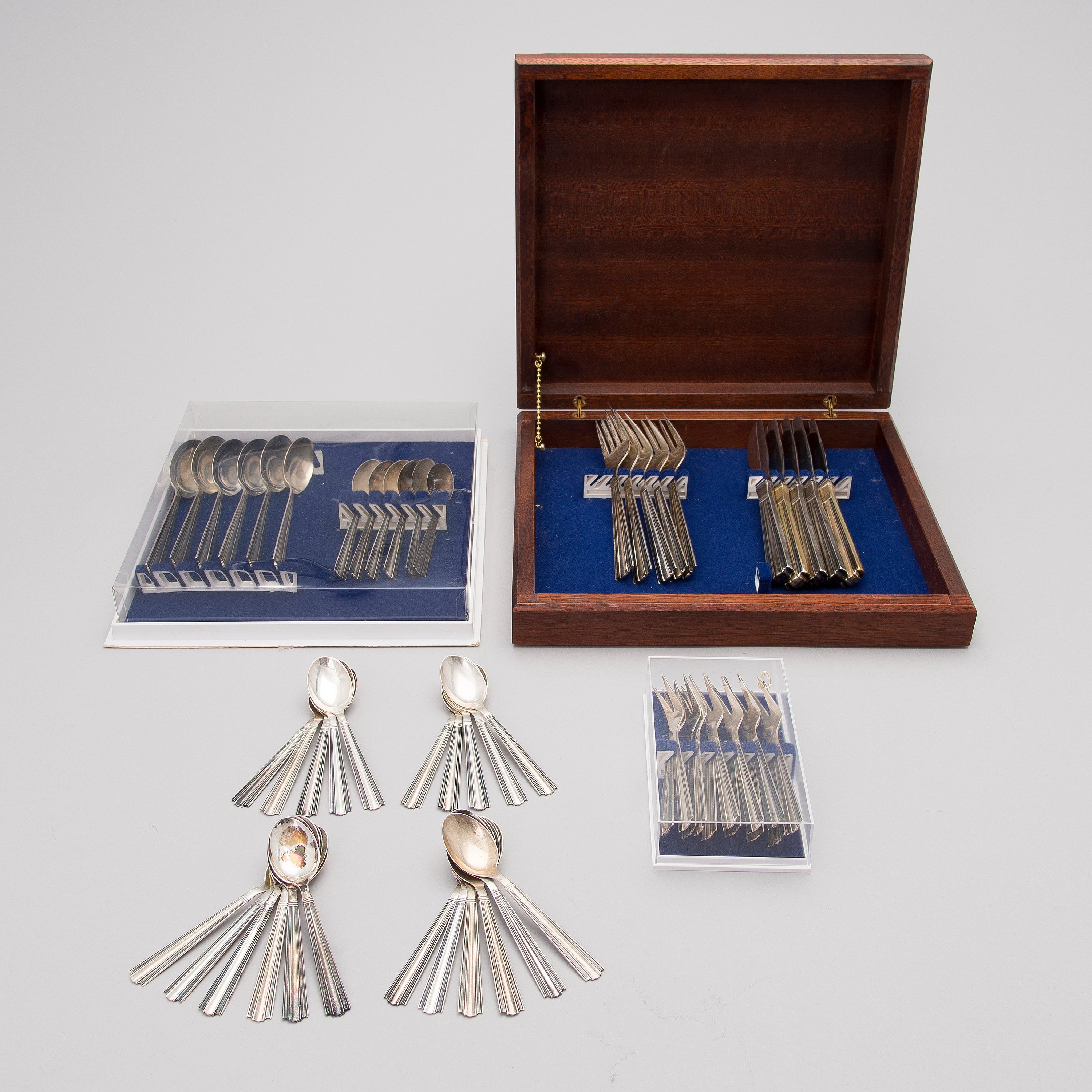 A 62-piece "Margit" silver cutlery set by Holger Rasmussen, marked ...