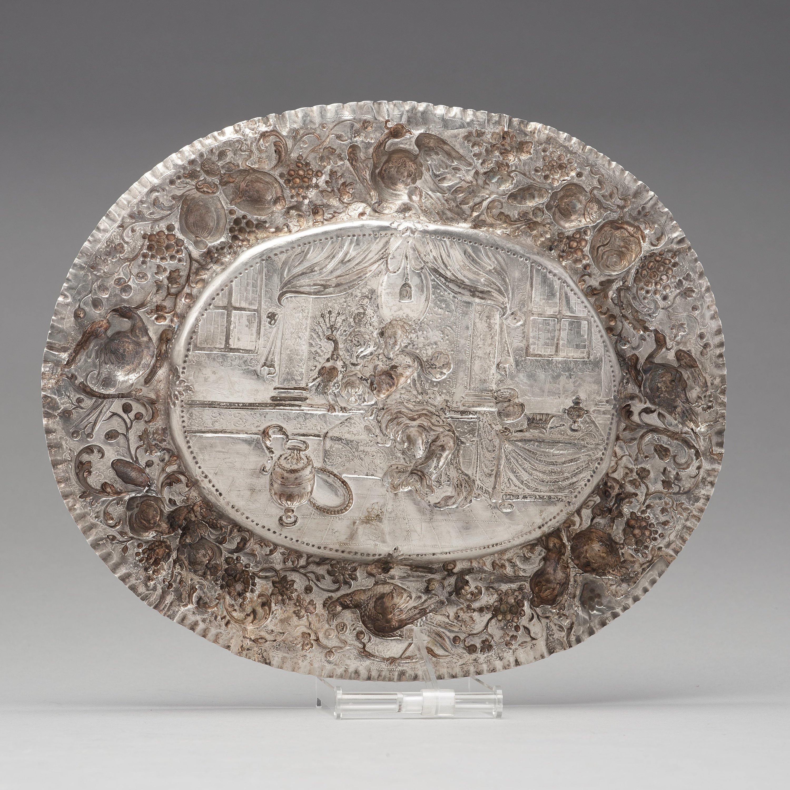 A Swedish early 18th century silver dish, mark of Wolter Siewers ...