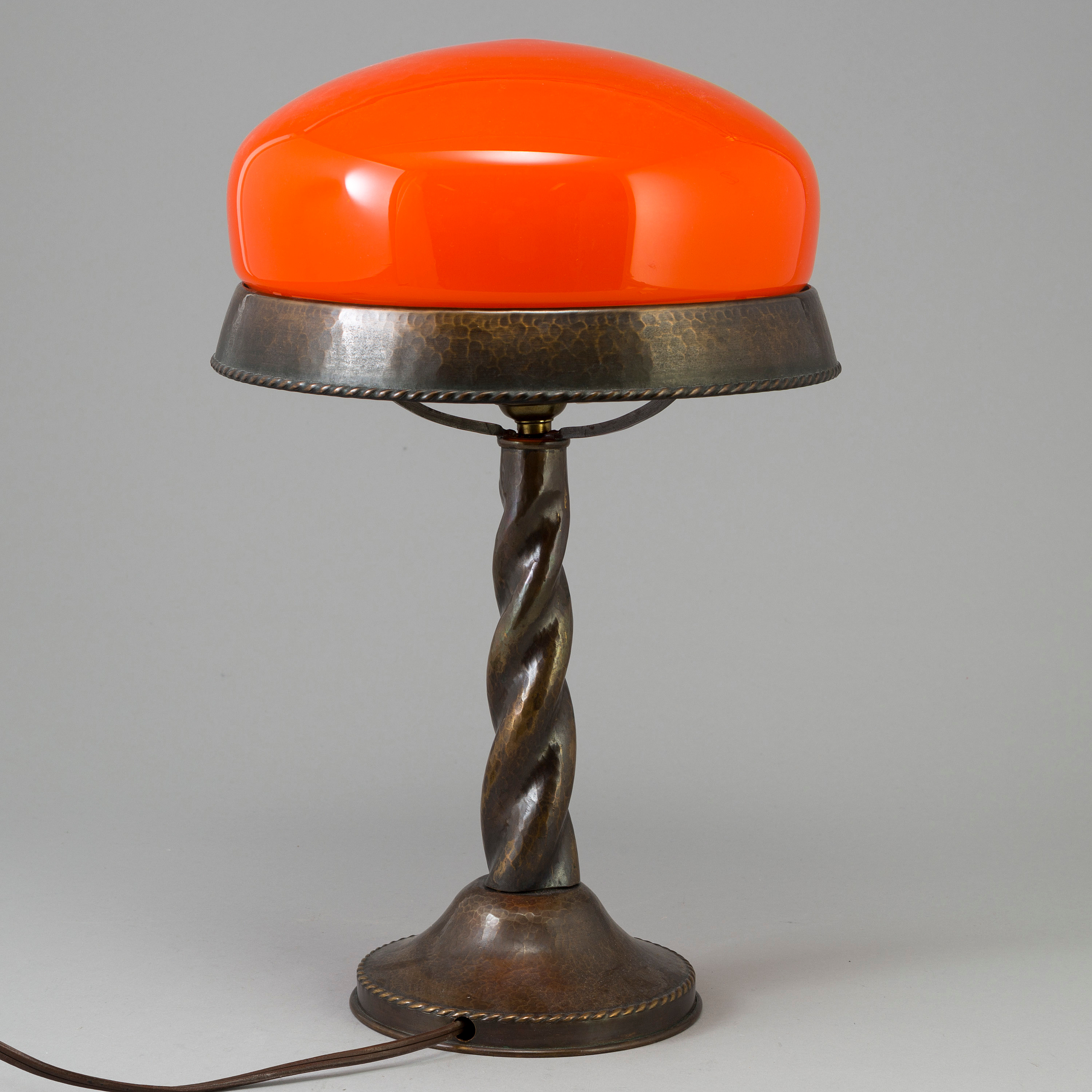 A copper table light, first half of the 20th century. - Bukowskis