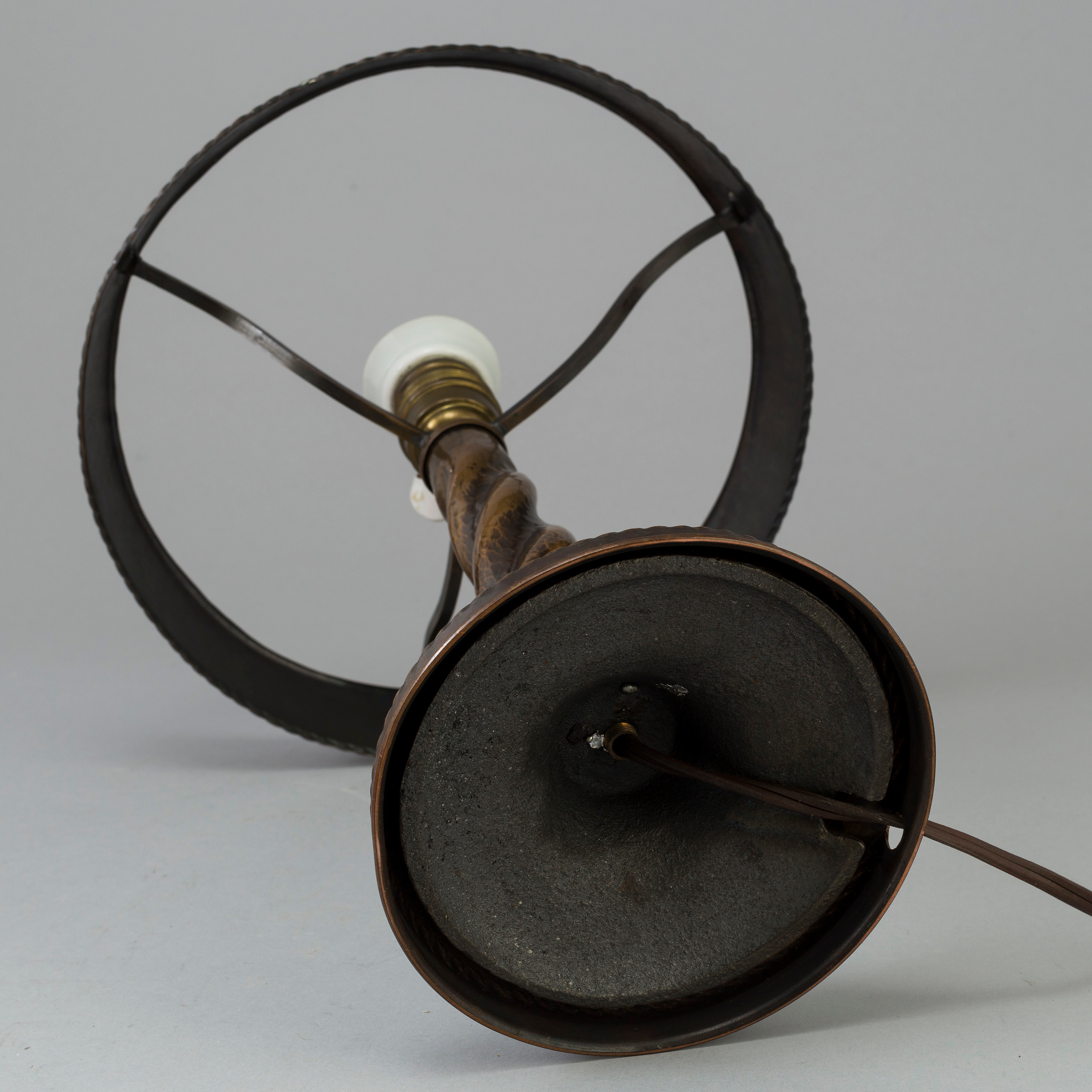 A copper table light, first half of the 20th century. - Bukowskis