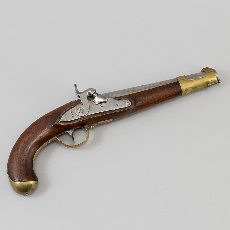 A first half of the 19th century percussion lock pistol. - Bukowskis