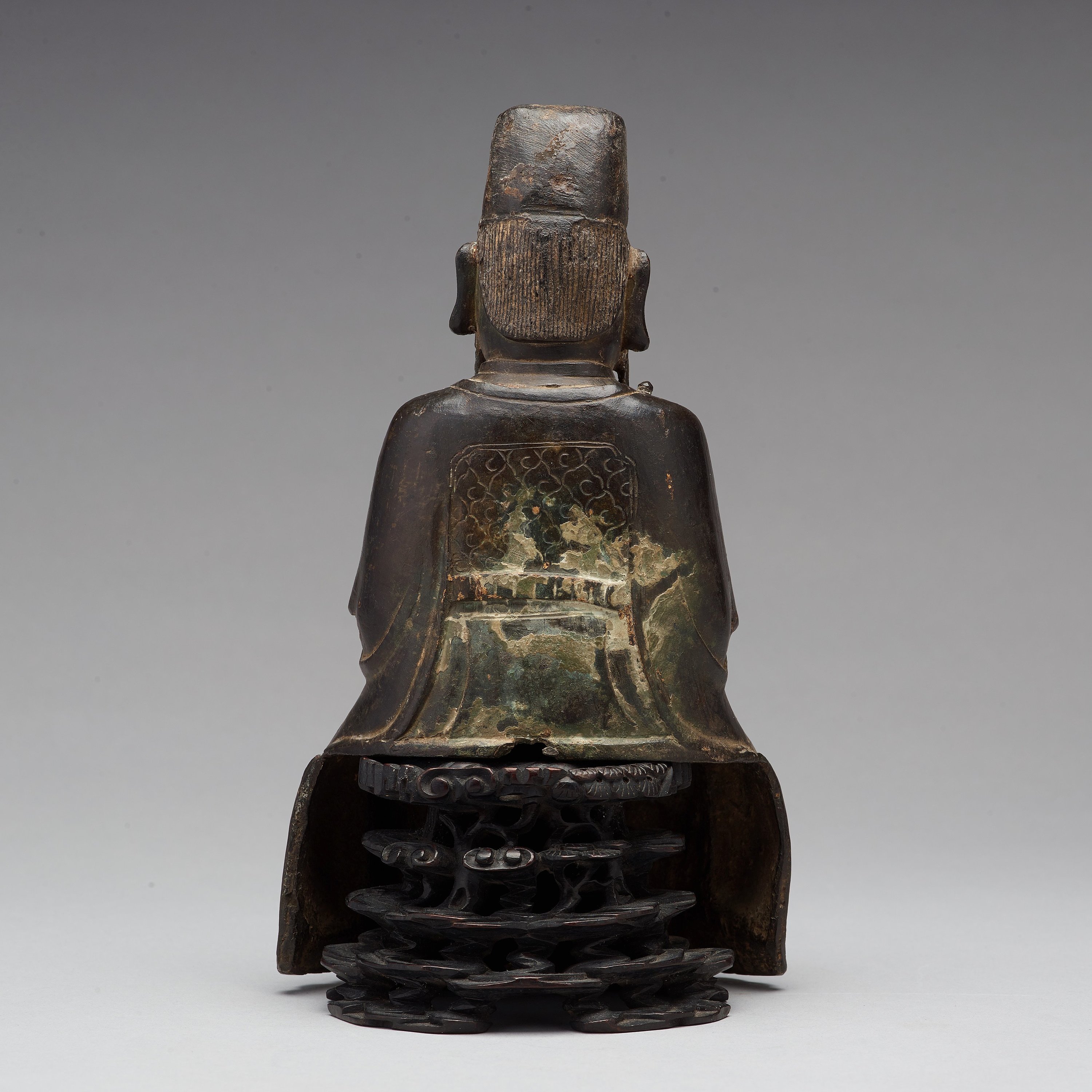 A bronze sculpture of a daoist dignitary, Ming dynasty (1368-1644 ...