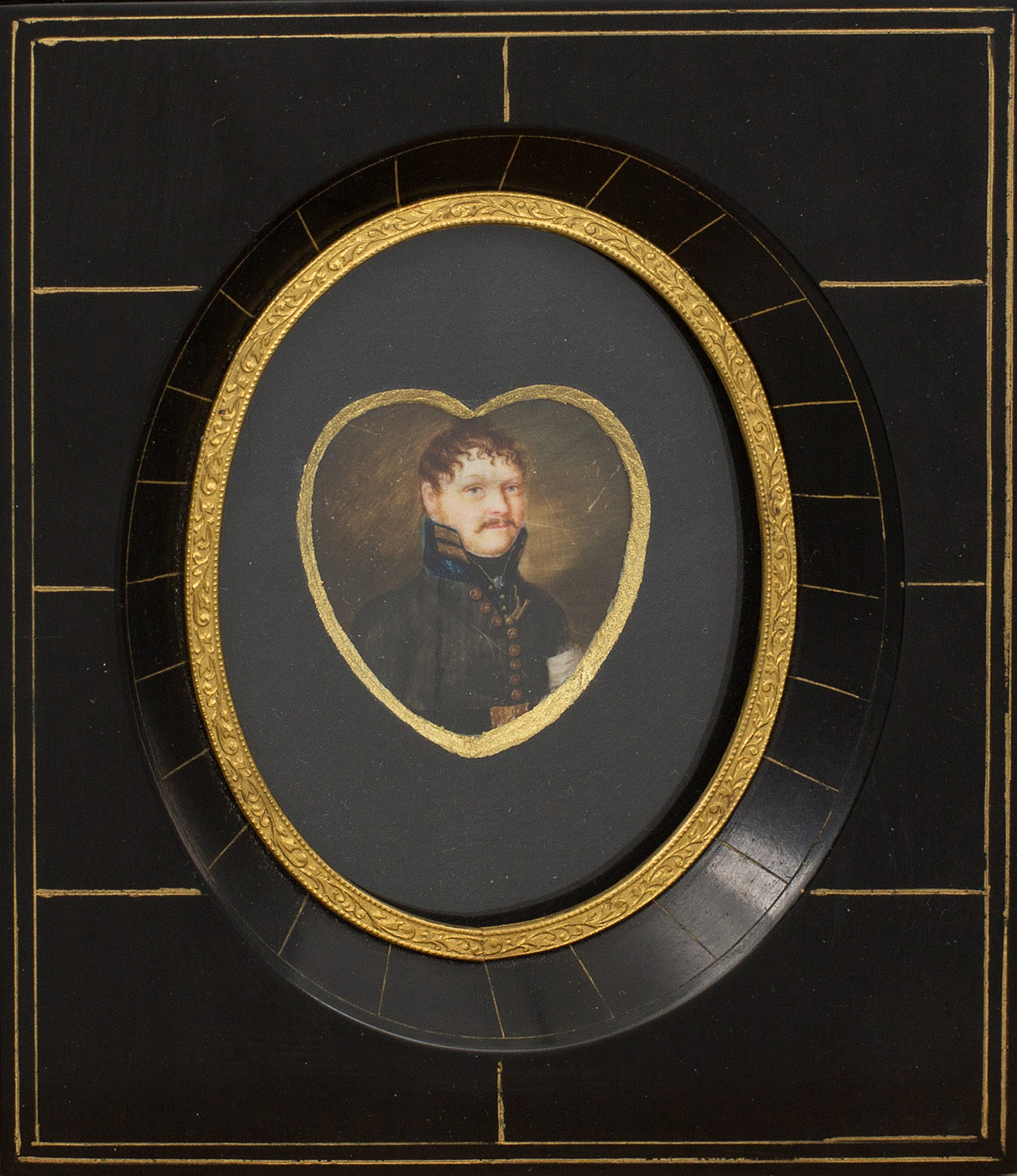 SALOMON HOFLING, Goache on bone, a signed and dated 1809 miniature ...