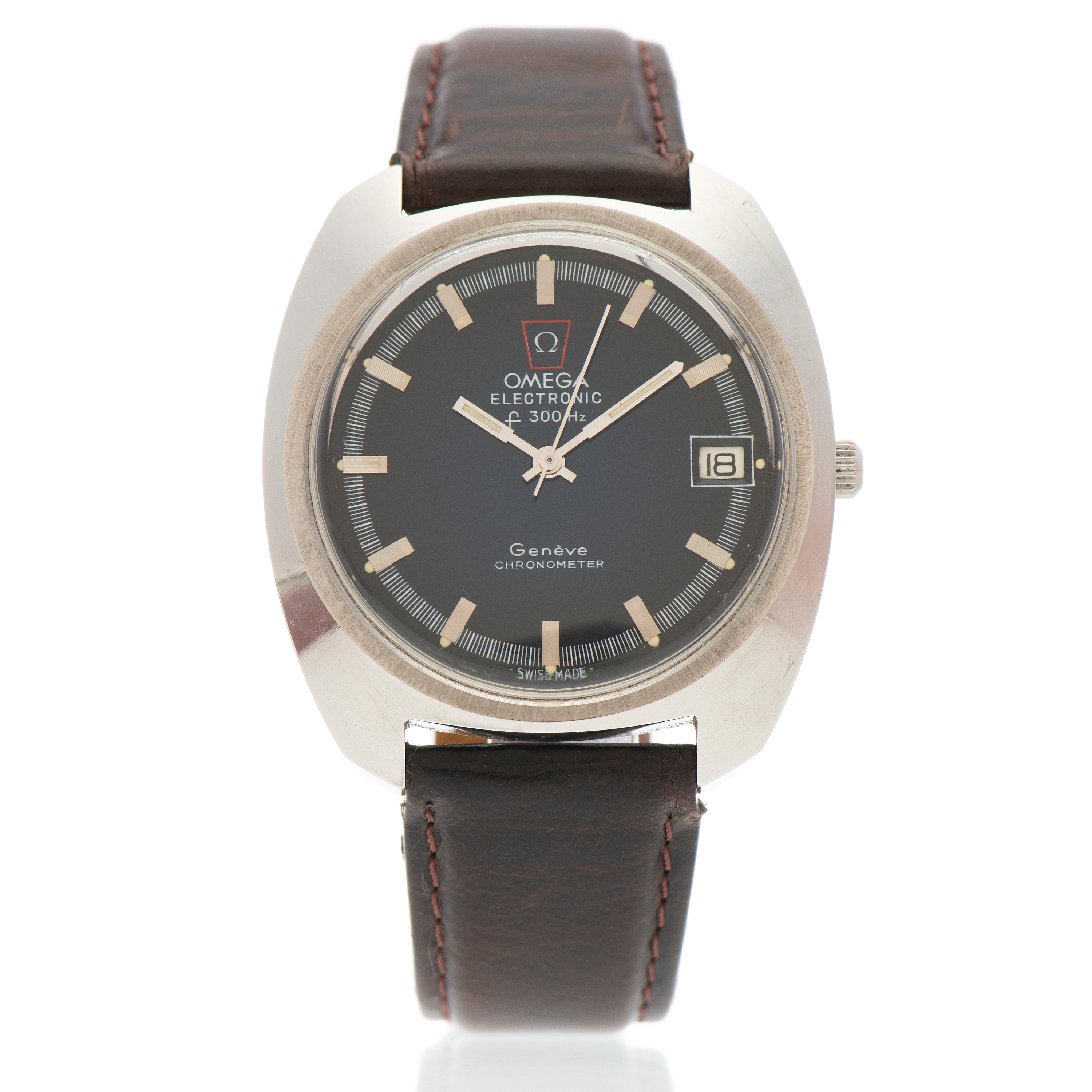 OMEGA, Genève, Electronic 300Hz, wristwatch, 38 mm. - Bukowskis