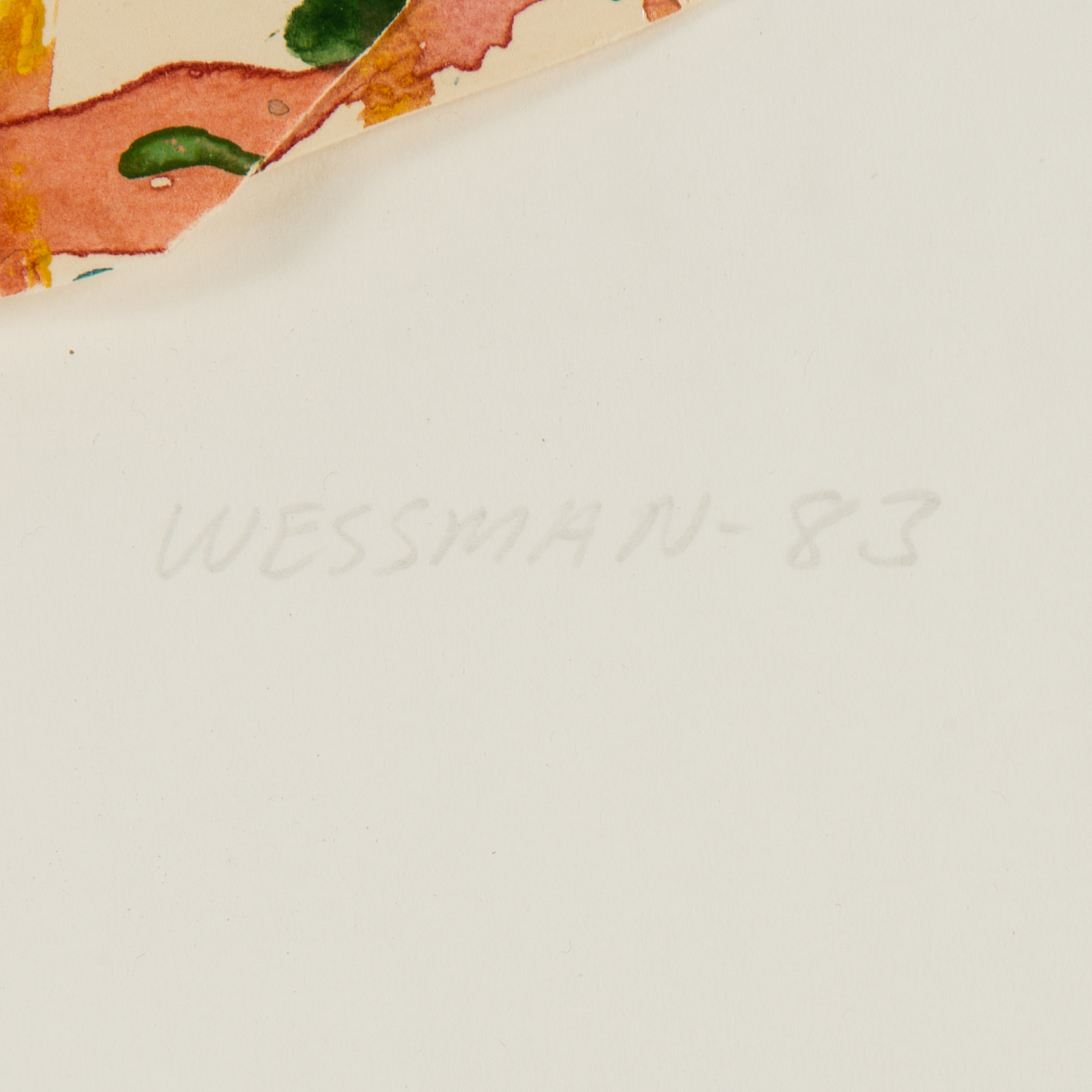 BJÖRN WESSMAN, collage av akvarell, signerad och daterad -83. - Bukowskis