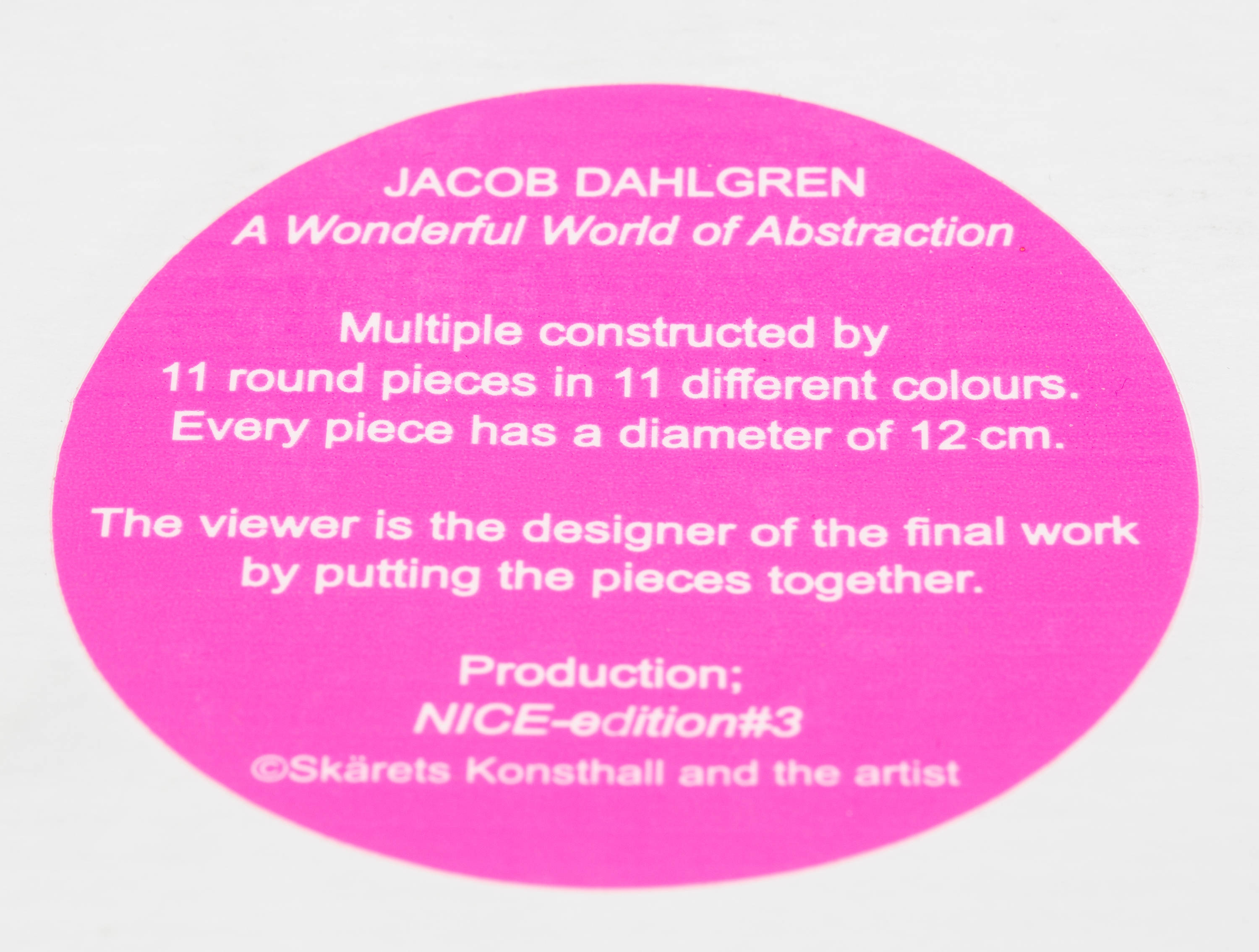 JACOB DAHLGREN, Multipel, 11 delar, "A wonderful world of abstraction ...
