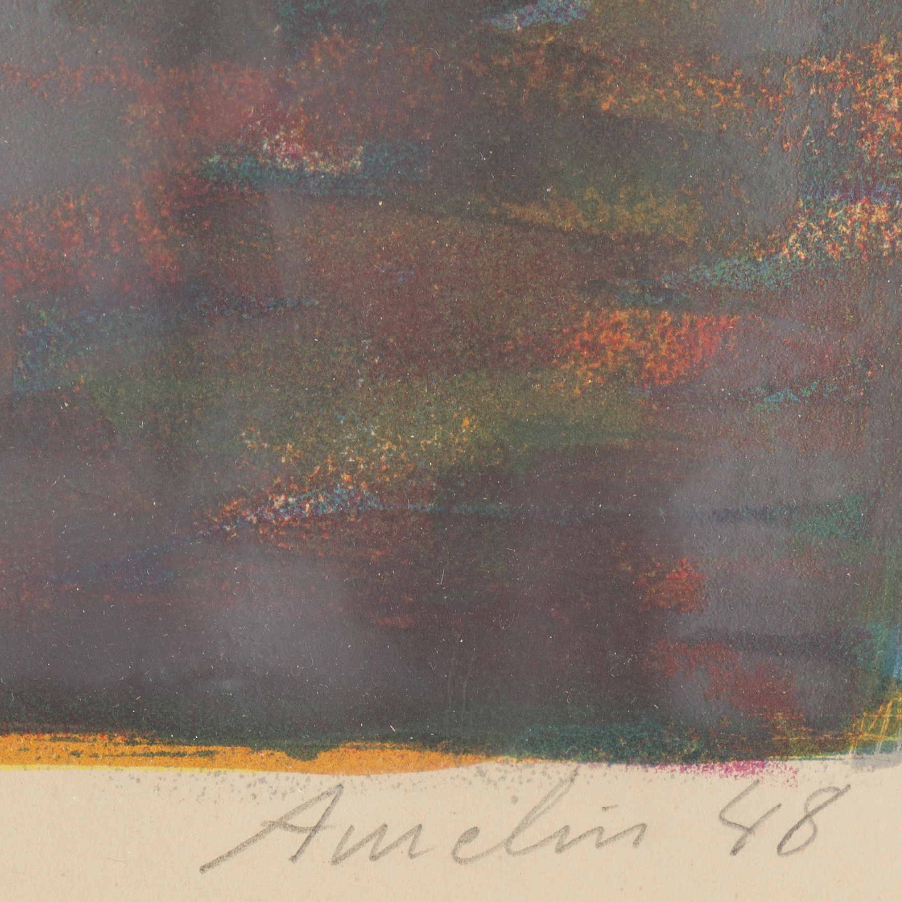 ALBIN AMELIN, färglitografi, signerad och numrerad 171/360. Daterad ...