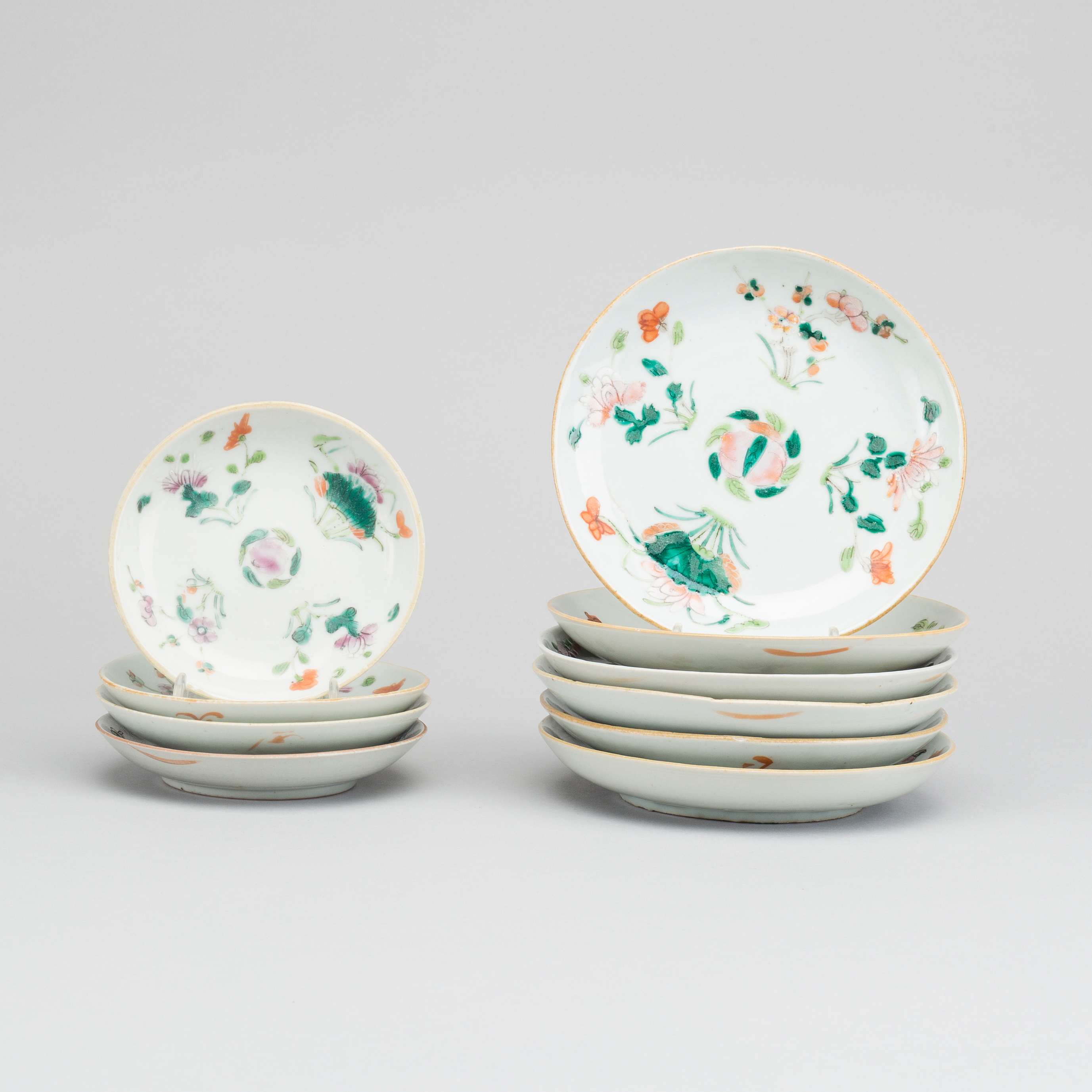 6+4 Chinese porcelain plates from 19th century. - Bukowskis