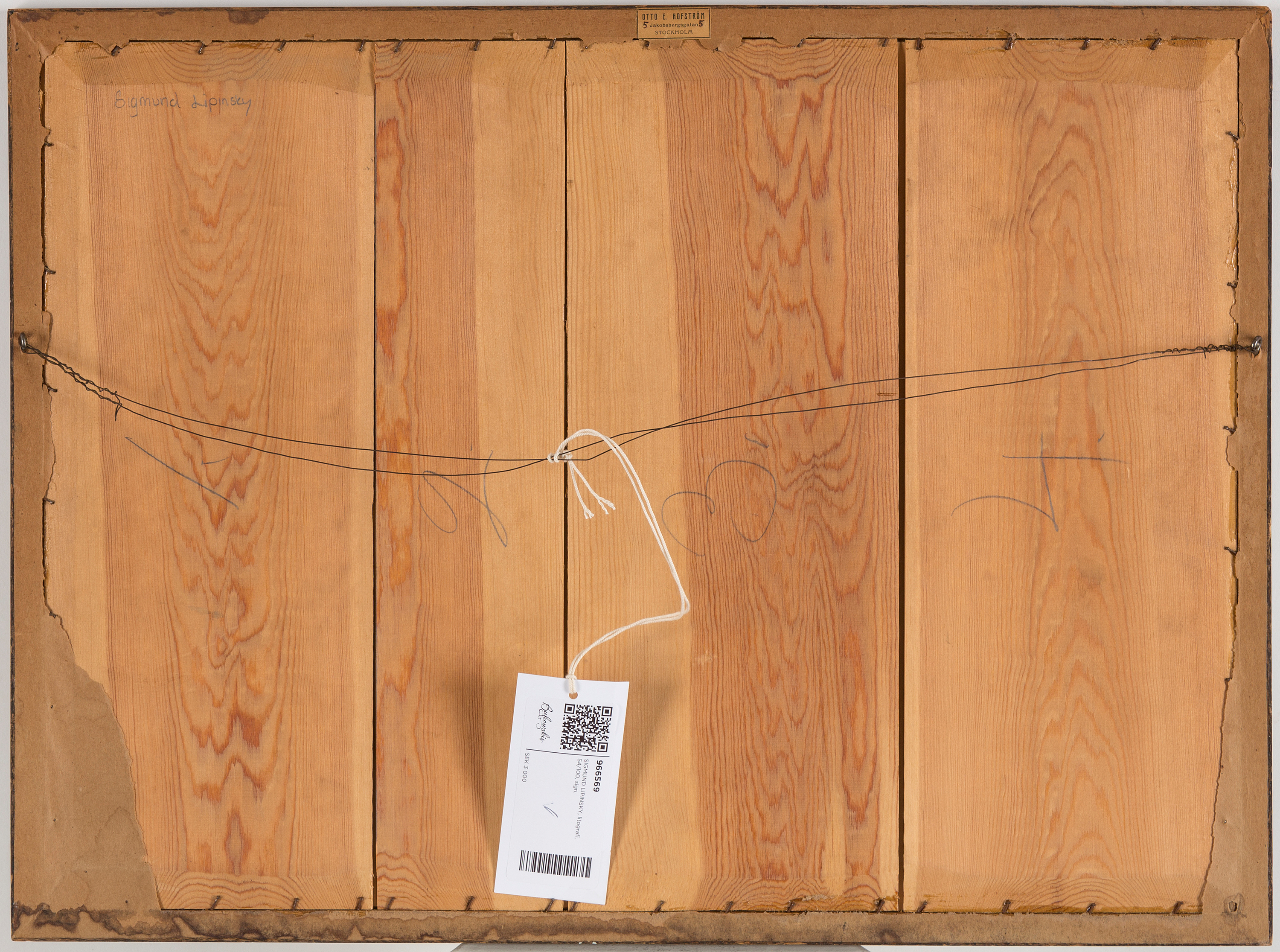 SIGMUND LIPINSKY, a litograph, signed and numbered 54/100. - Bukowskis