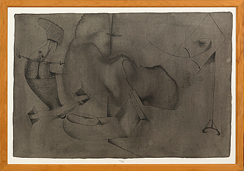 RENATO RANALDI, tuschteckning, signerad och daterad 1985. - Bukowskis