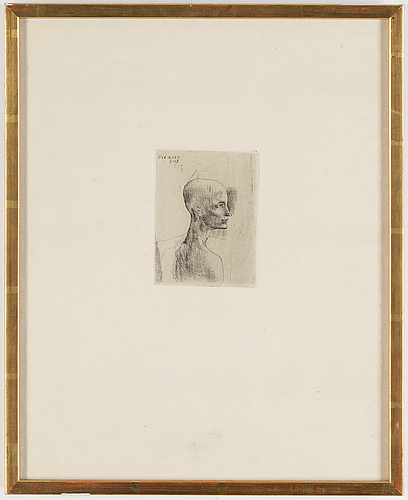 PABLO PICASSO, drypoint etching, executed 1905. - Bukowskis