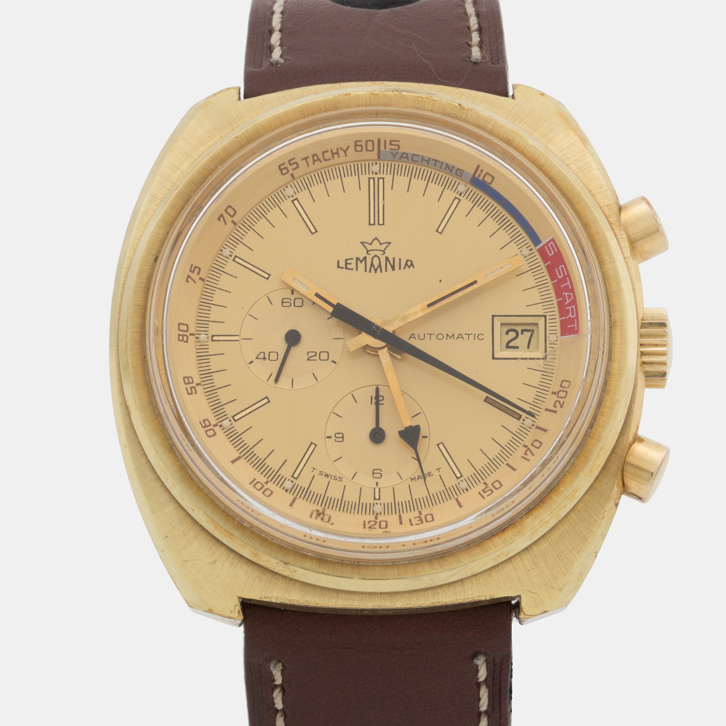 LEMANIA, Yachting Chronograph, wristwatch, 43 mm, - Bukowskis