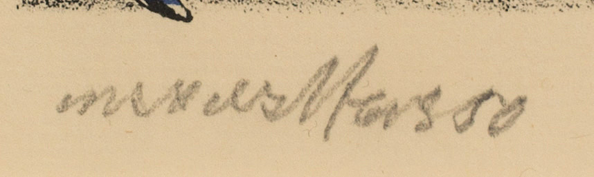 MAX WALTER SVANBERG, colour lithographe, signed and dated -50. - Bukowskis