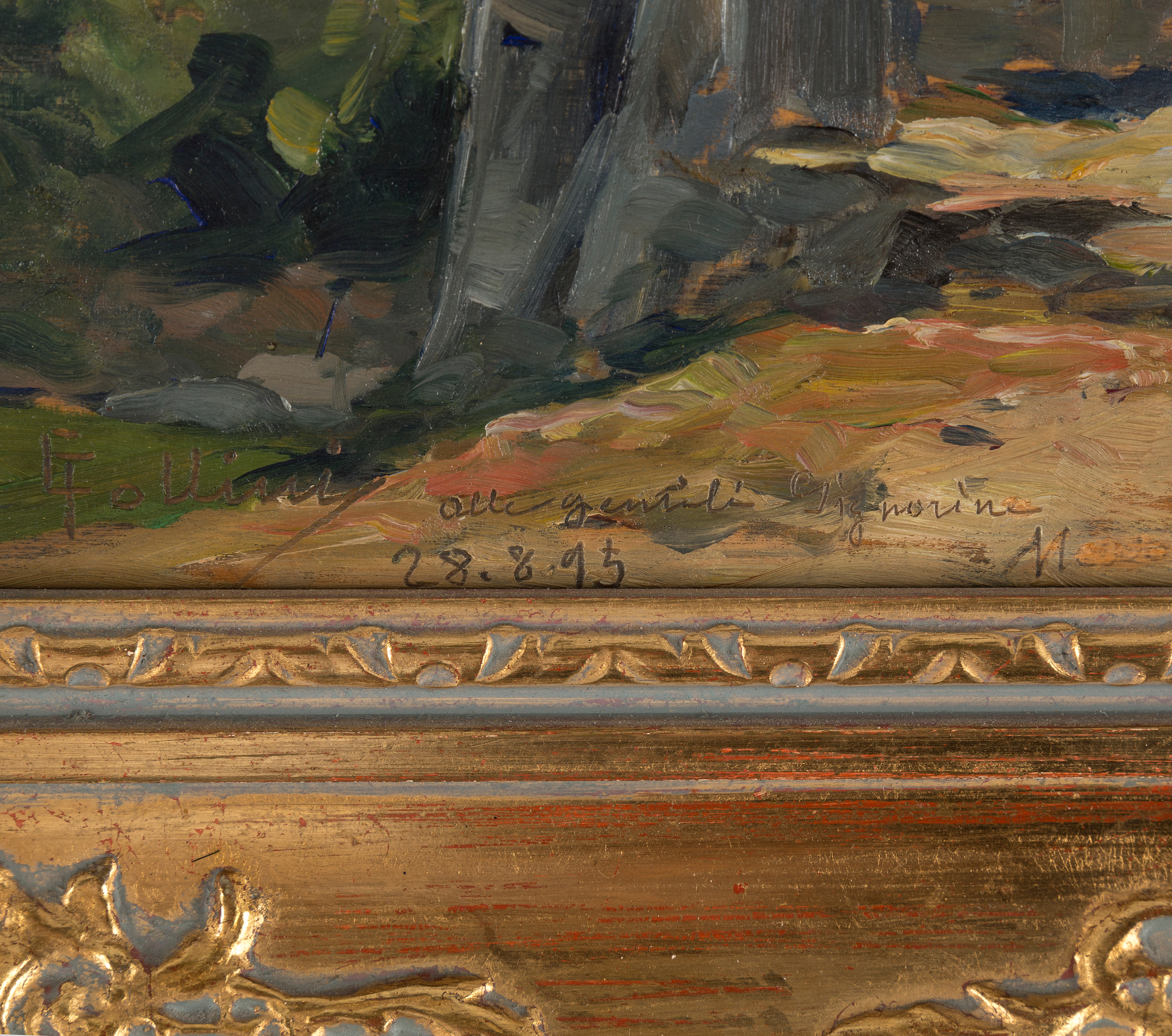 CARLO FOLLINI, oil on panel, signed and dated -95. - Bukowskis