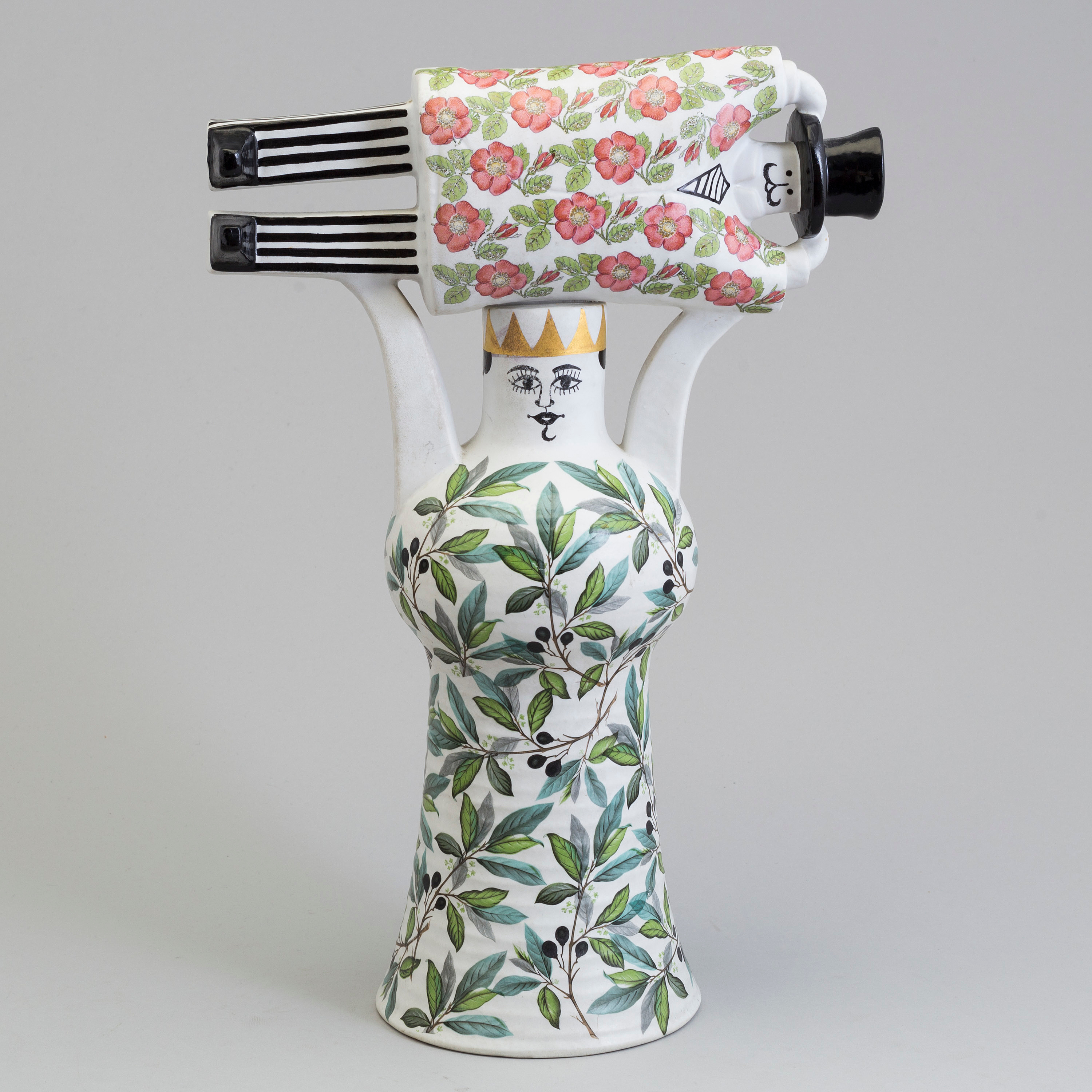 LISA LARSON, A Lisa Larson stoneware sculpture 'Samhällsdebatten ...