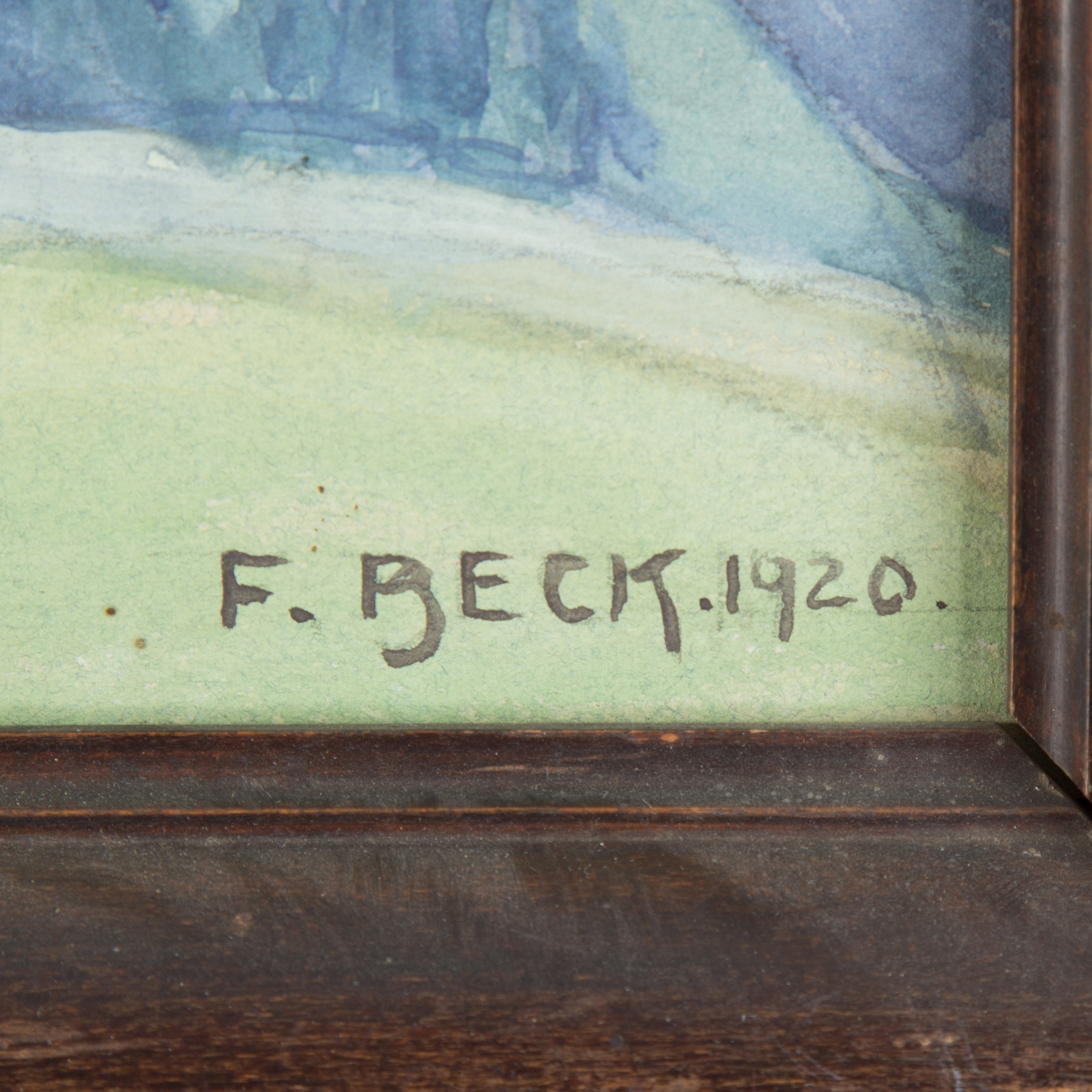 FRIEDRICH BECK, gouache on paper, signed and dated 1920. - Bukowskis