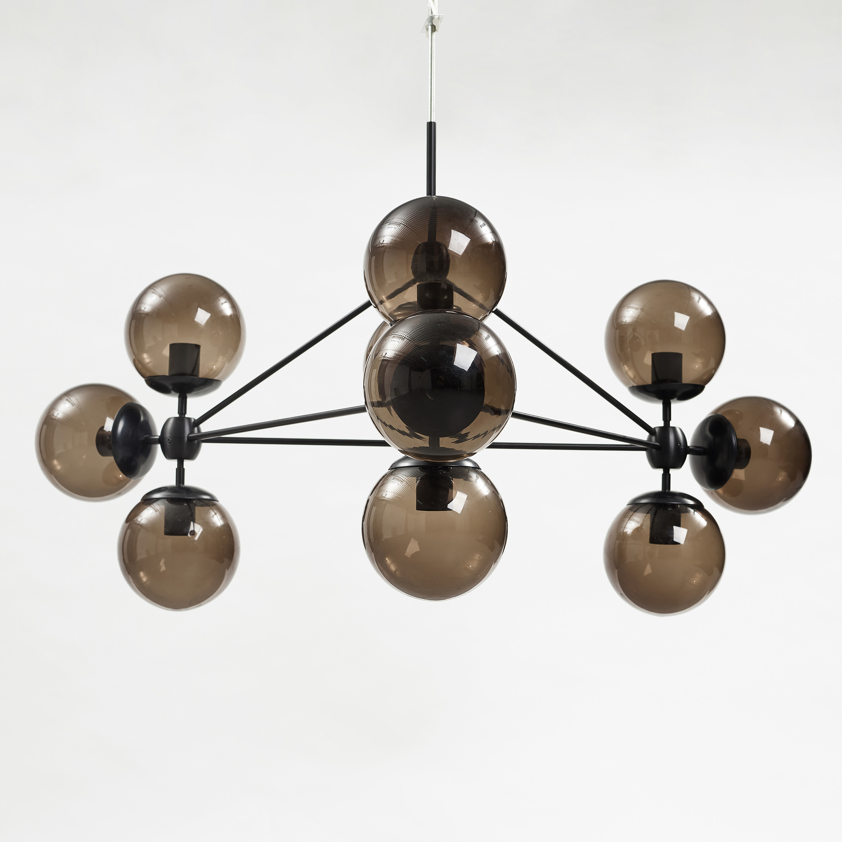Modo Chandelier, 3 Sided, 10 Globes, Designed by Jason Miller for Roll ...