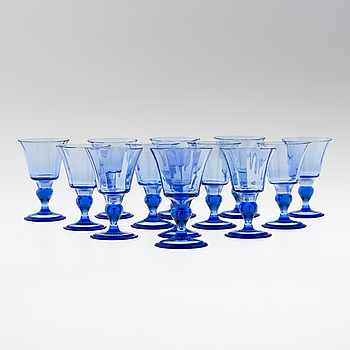 SIMON GATE, 13 st glas, Orrefors Sandvik, 1920-tal. - Bukowskis