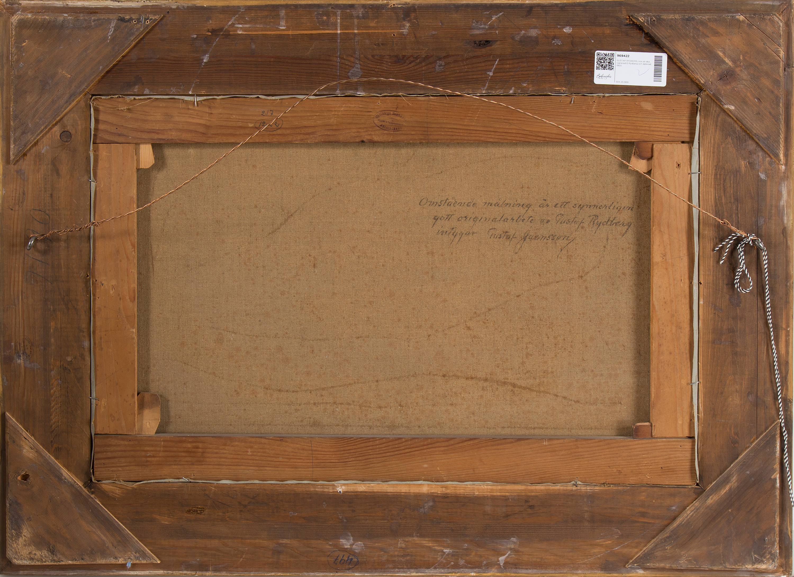 GUSTAF RYDBERG, oil on canvas, signed and dated 1903. - Bukowskis