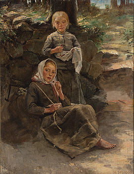 HUGO SALMSON, oil on canvas, signed. - Bukowskis