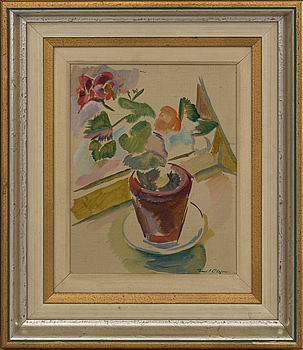 EMIL OLSSON, oil on panel. Signed. - Bukowskis