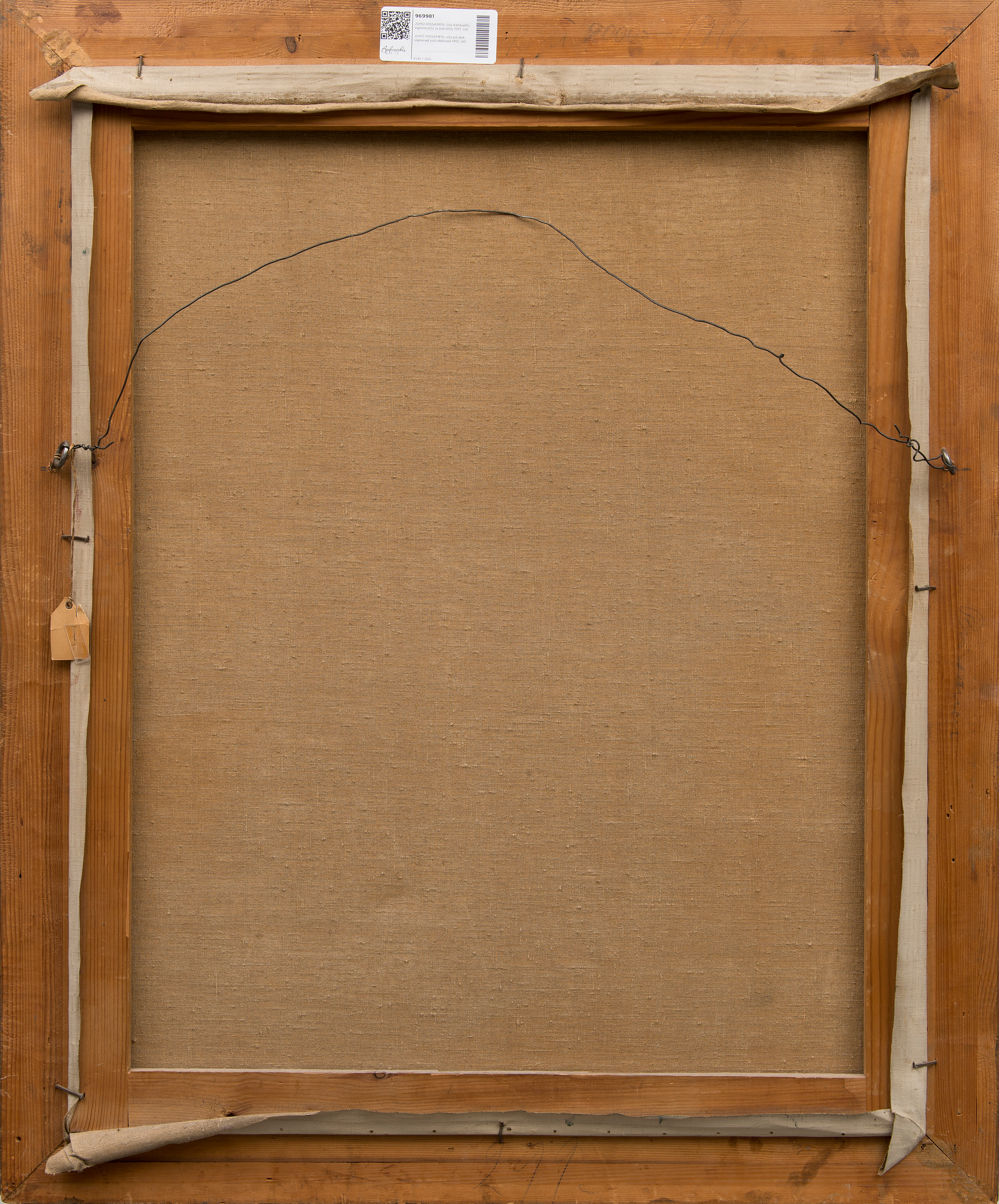 JUHO RISSANEN, oil on canvas, signed and dated 1913. - Bukowskis