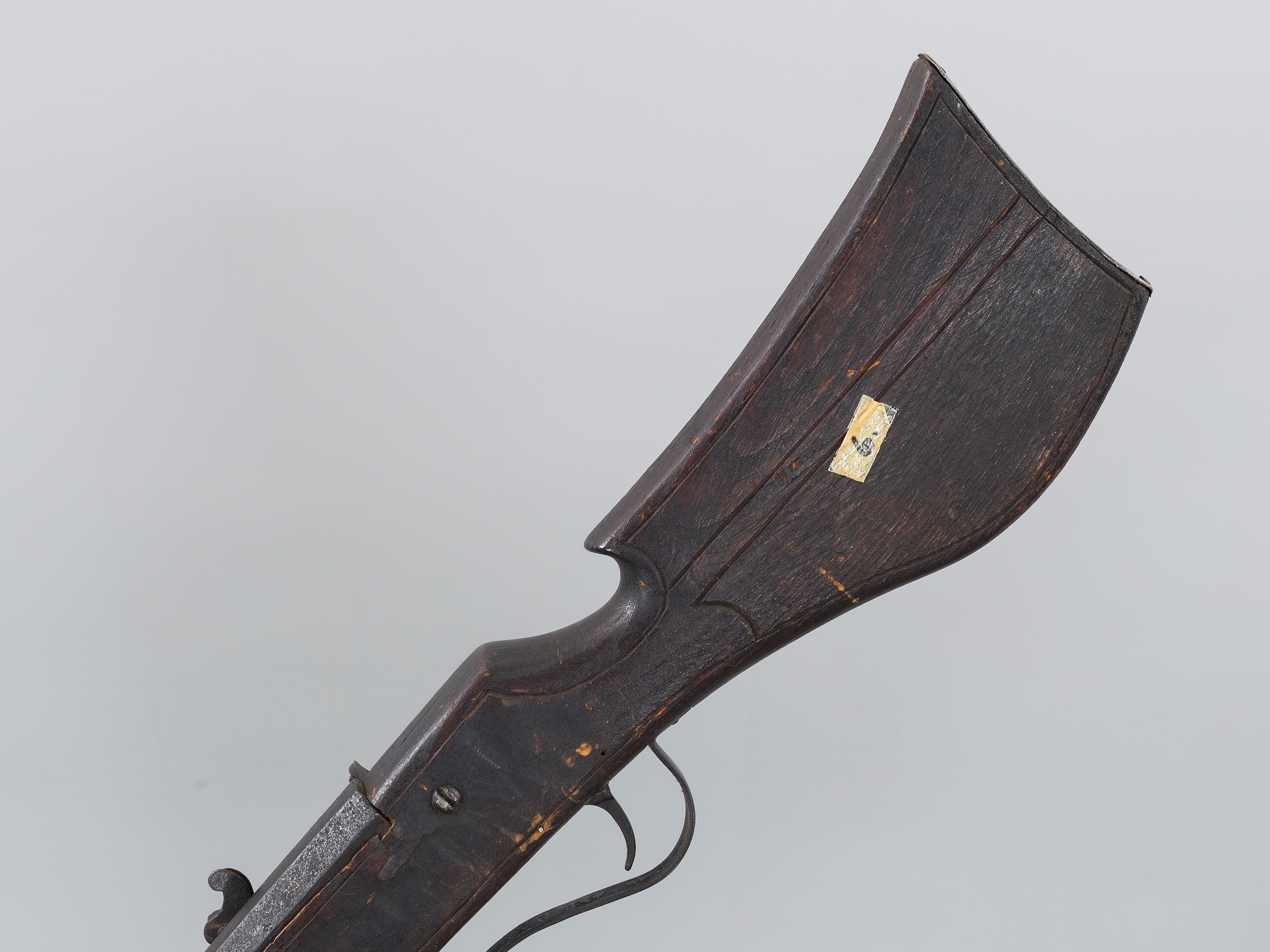 19 th century matchlock rifle with older parts. - Bukowskis