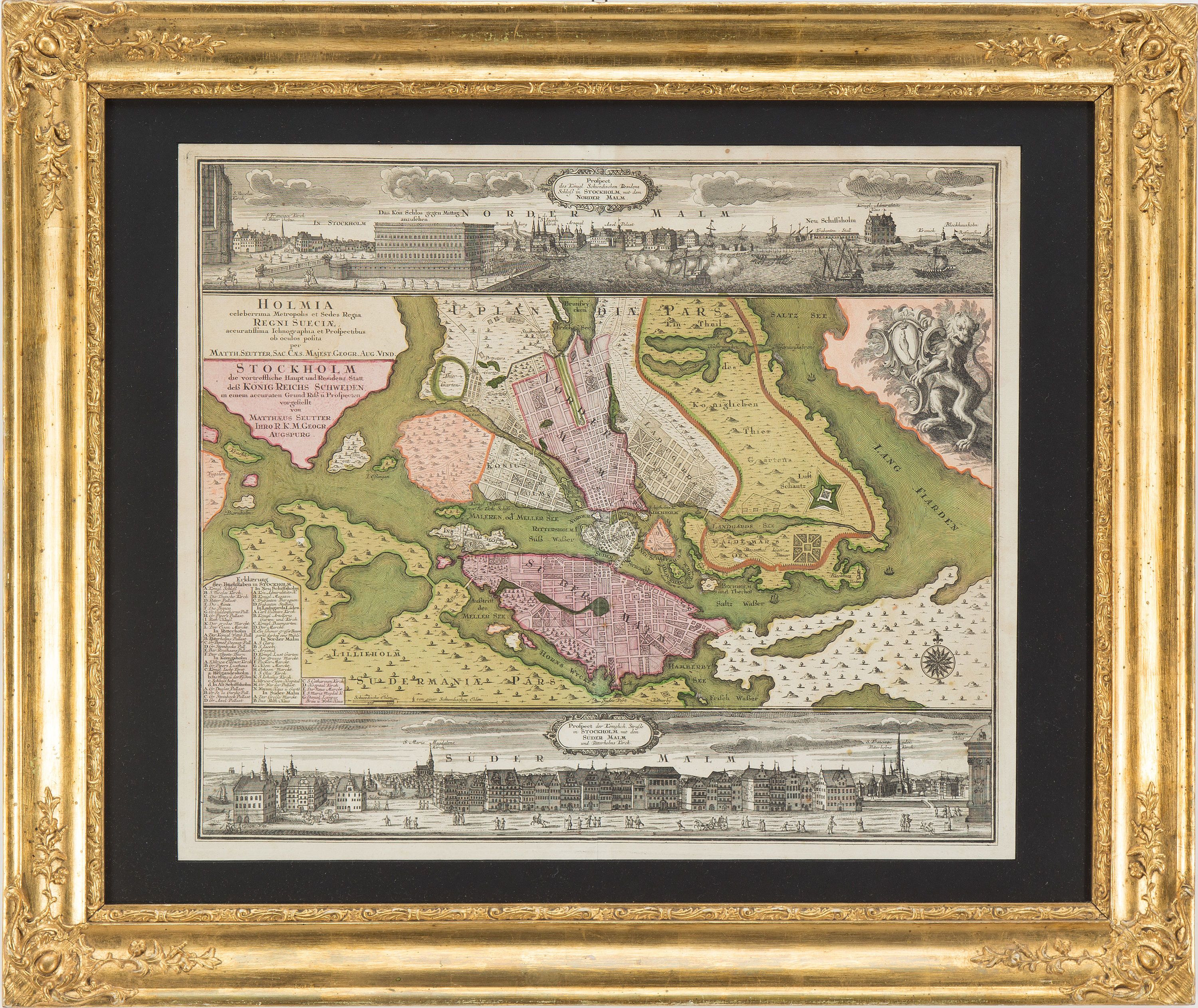 KARTA, Stockholm. Av Matthaeus Seutter, 1700-tal. - Bukowskis