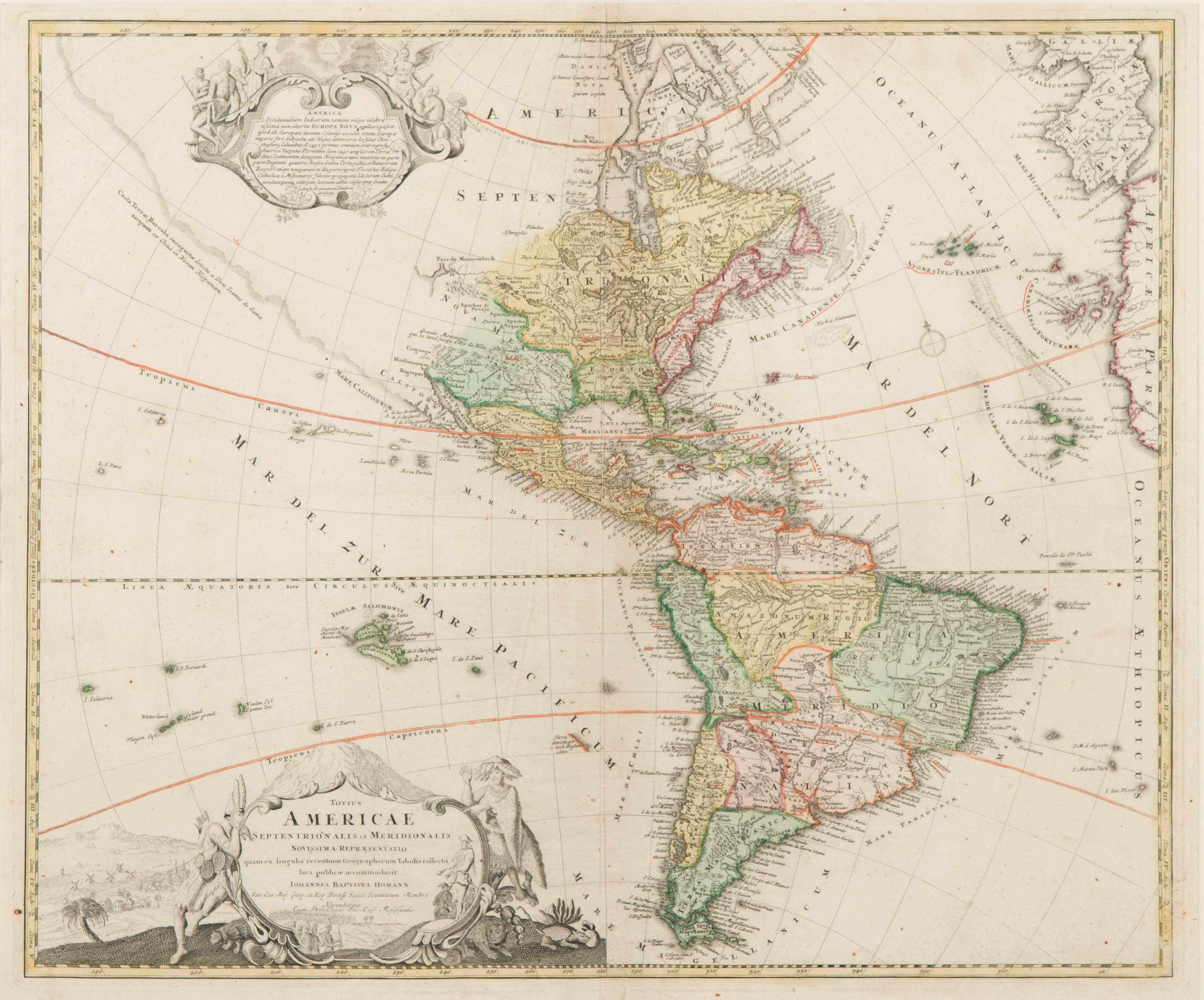 A MAP, Americae, I.B. Homan, ca 1750. - Bukowskis